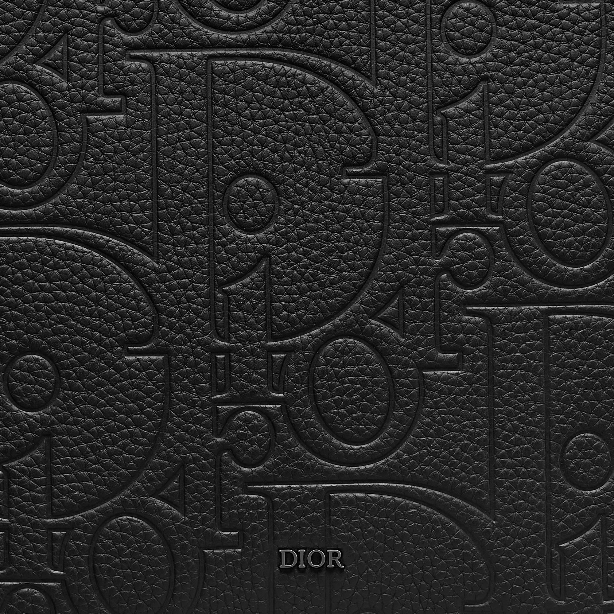 A5 Triangle Pouch Black Dior Gravity Leather | DIOR