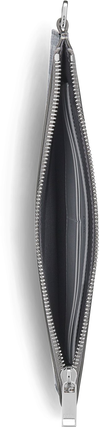 A5 Pouch Dior Gray Coated Cotton Canvas with CD Diamond Print | DIOR