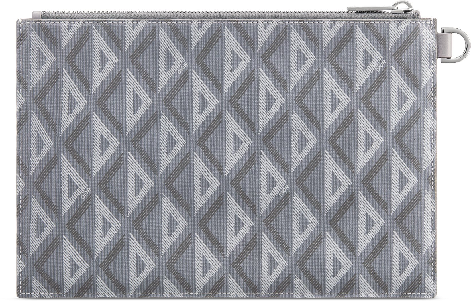 A5 Pouch Dior Gray Coated Cotton Canvas with CD Diamond Print | DIOR