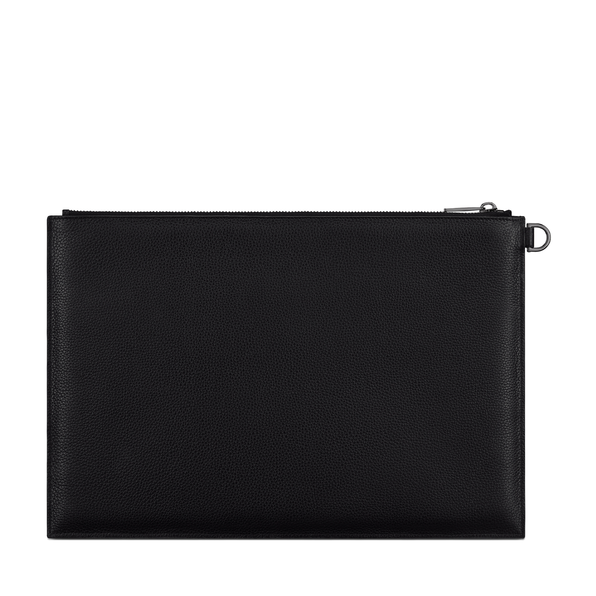 A4 Pouch Black Grained Calfskin with CD Icon Signature | DIOR
