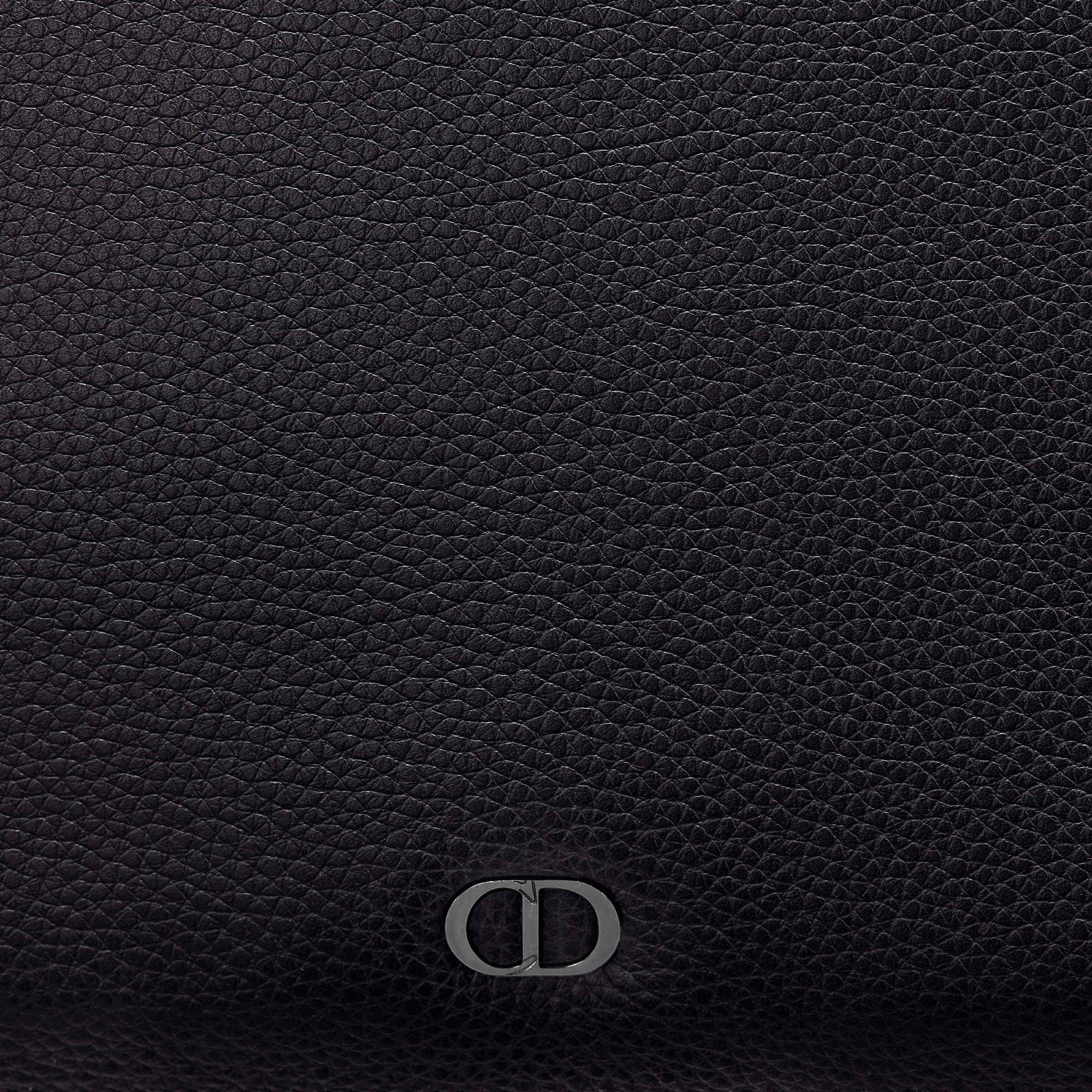 A4 Pouch Black Grained Calfskin with CD Icon Signature | DIOR