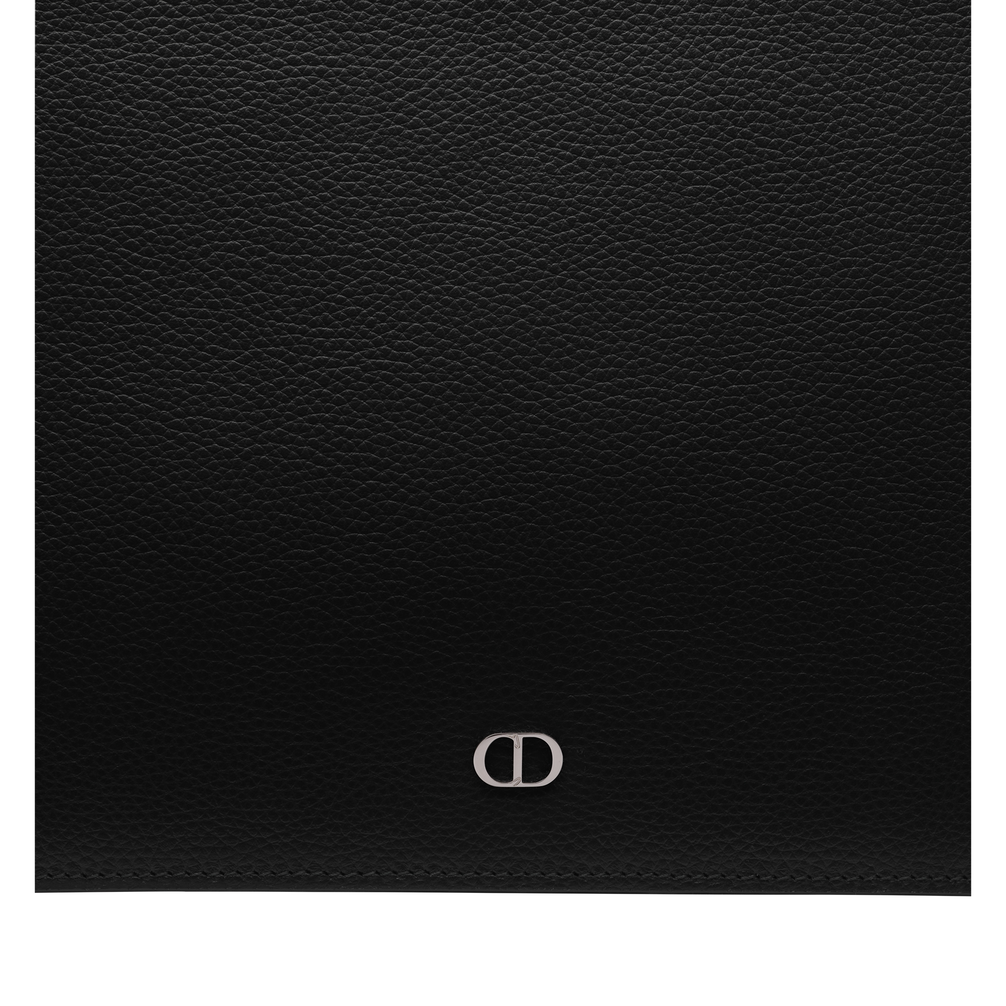 A5 Pouch Black Grained Calfskin with CD Icon Signature | DIOR