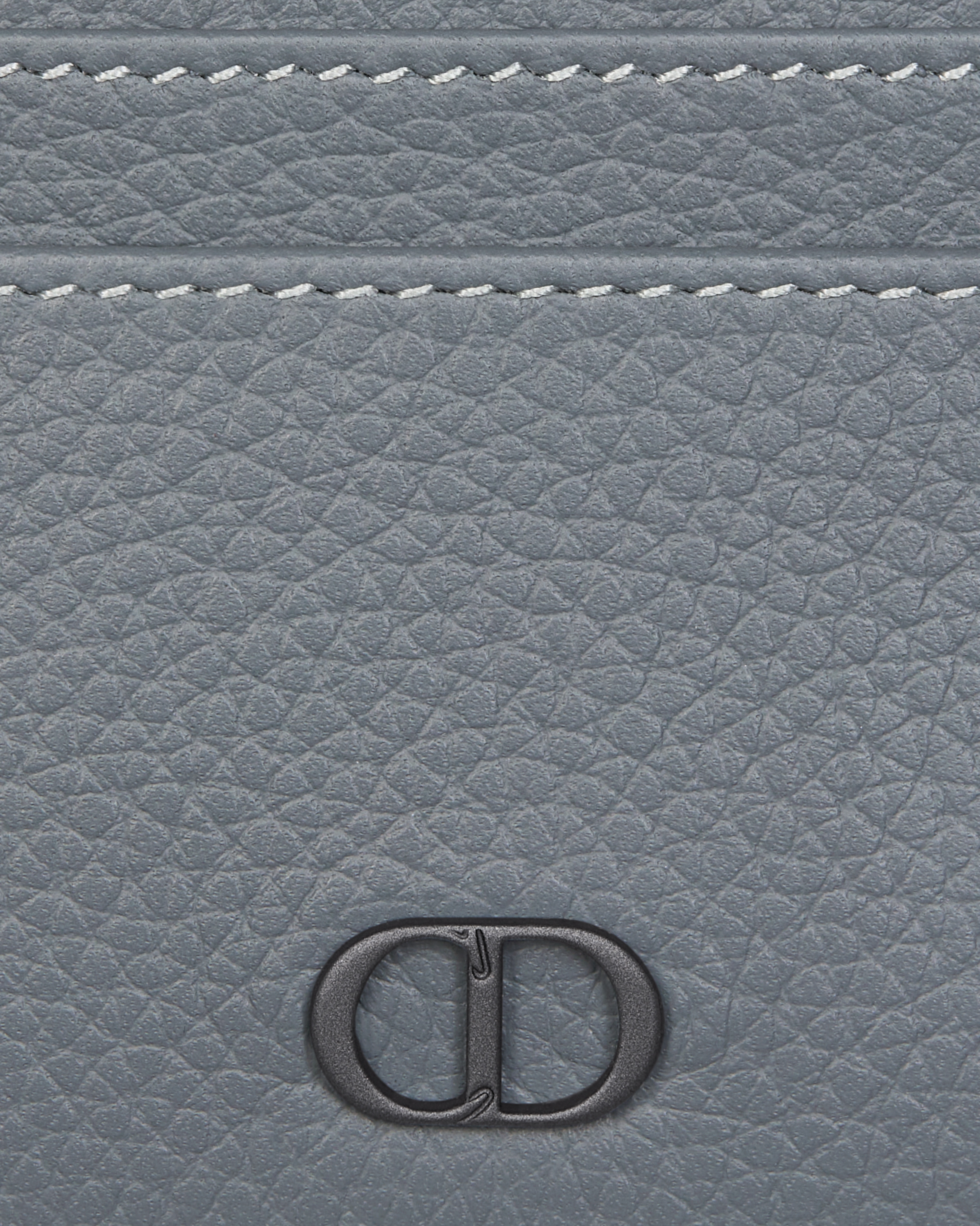 CD Icon Card Holder Deep Gray Grained Calfskin | DIOR