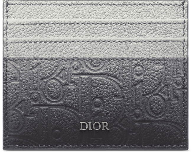 Card Holder Gradient Gray-Black Dior Gravity Leather | DIOR