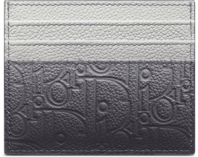 Card Holder Gradient Gray-Black Dior Gravity Leather | DIOR