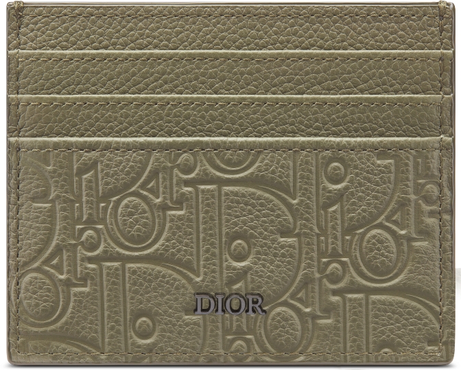 Card Holder Khaki Dior Gravity Leather | DIOR