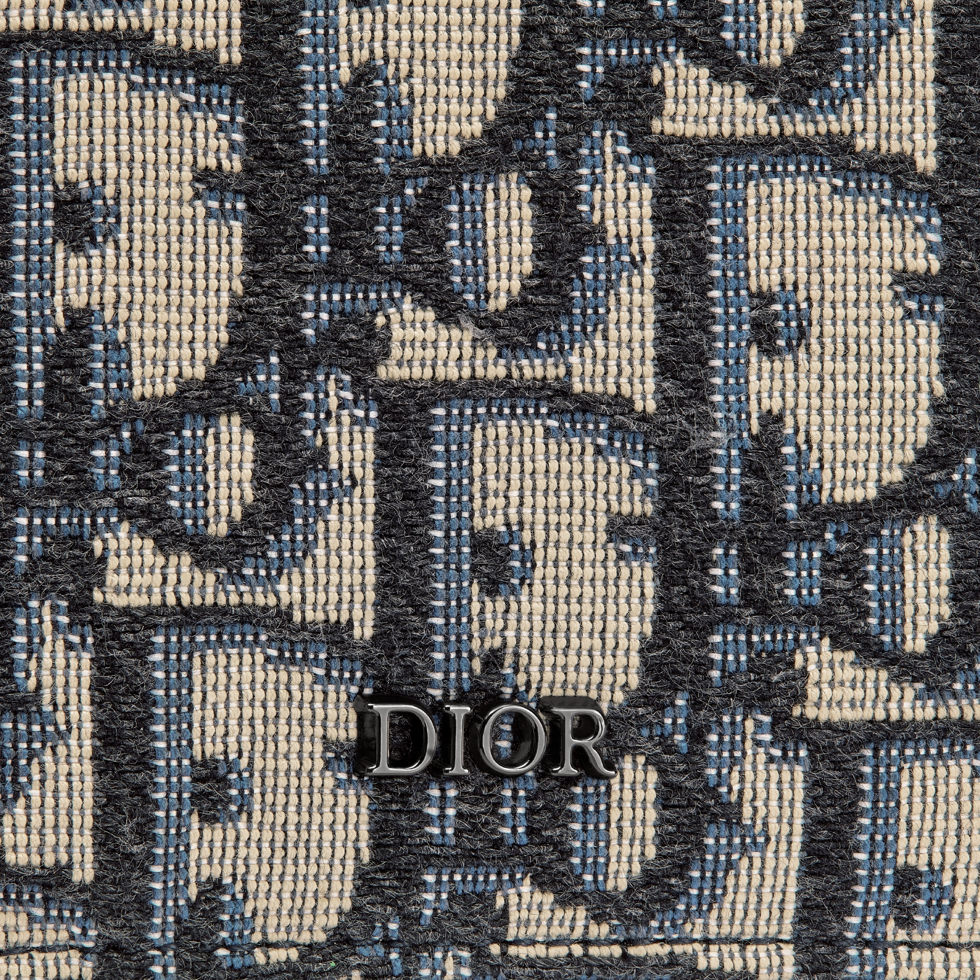 Vertical Bifold Card Holder Beige and Black Dior Oblique Jacquard | DIOR