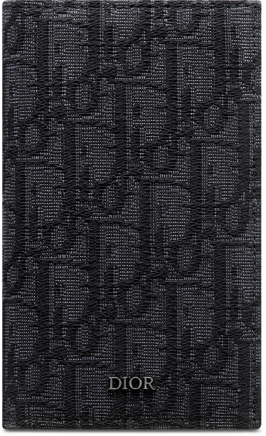 Long Bifold Card Holder Black Dior Oblique Jacquard | DIOR