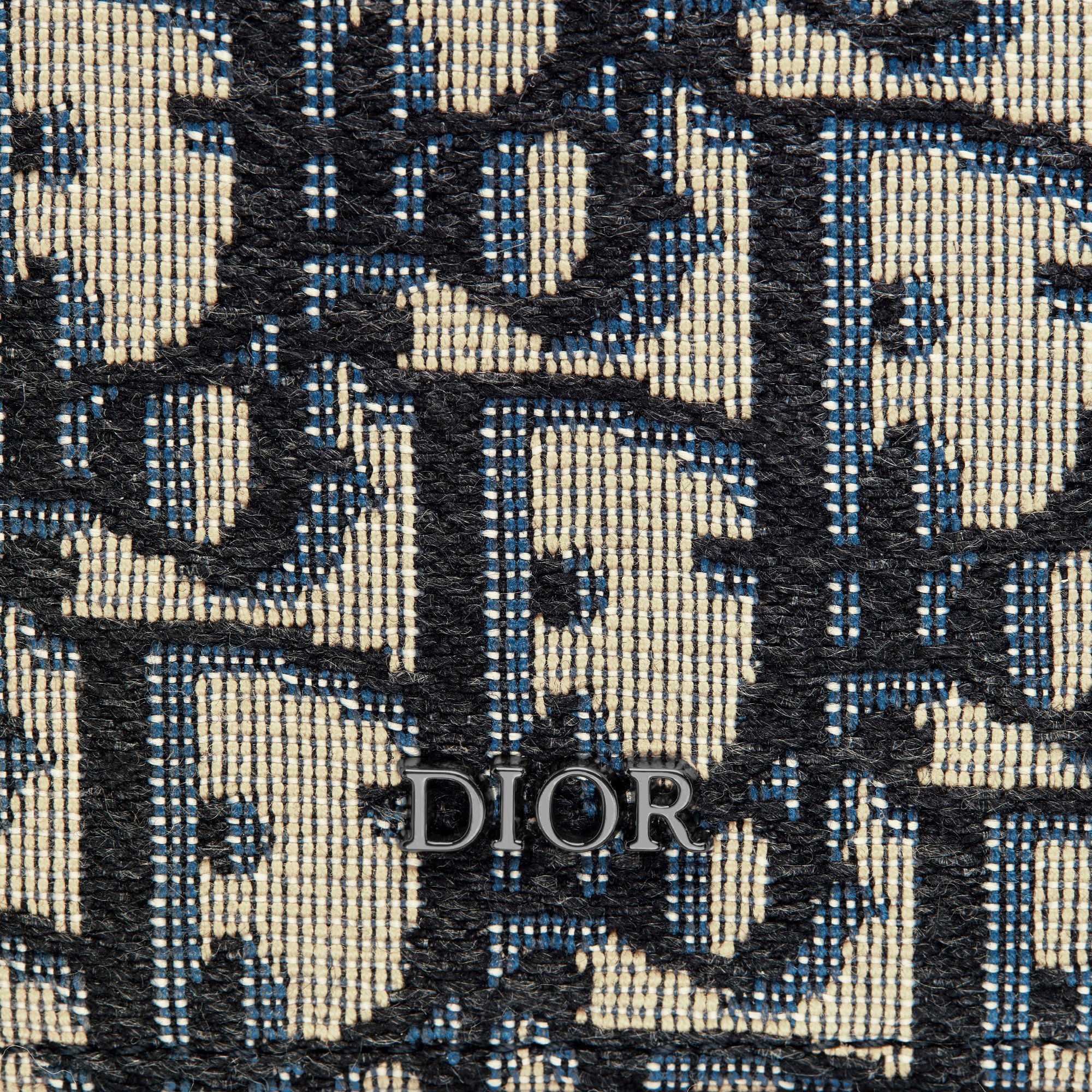 Long Bifold Card Holder Beige and Black Dior Oblique Jacquard | DIOR