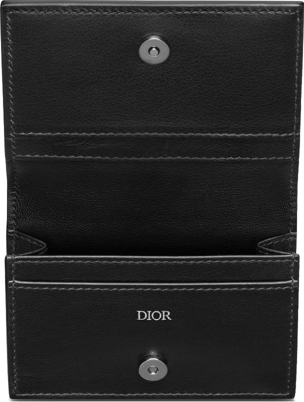 Business Card Holder Black Coated Cotton Canvas with CD Diamond Print ...