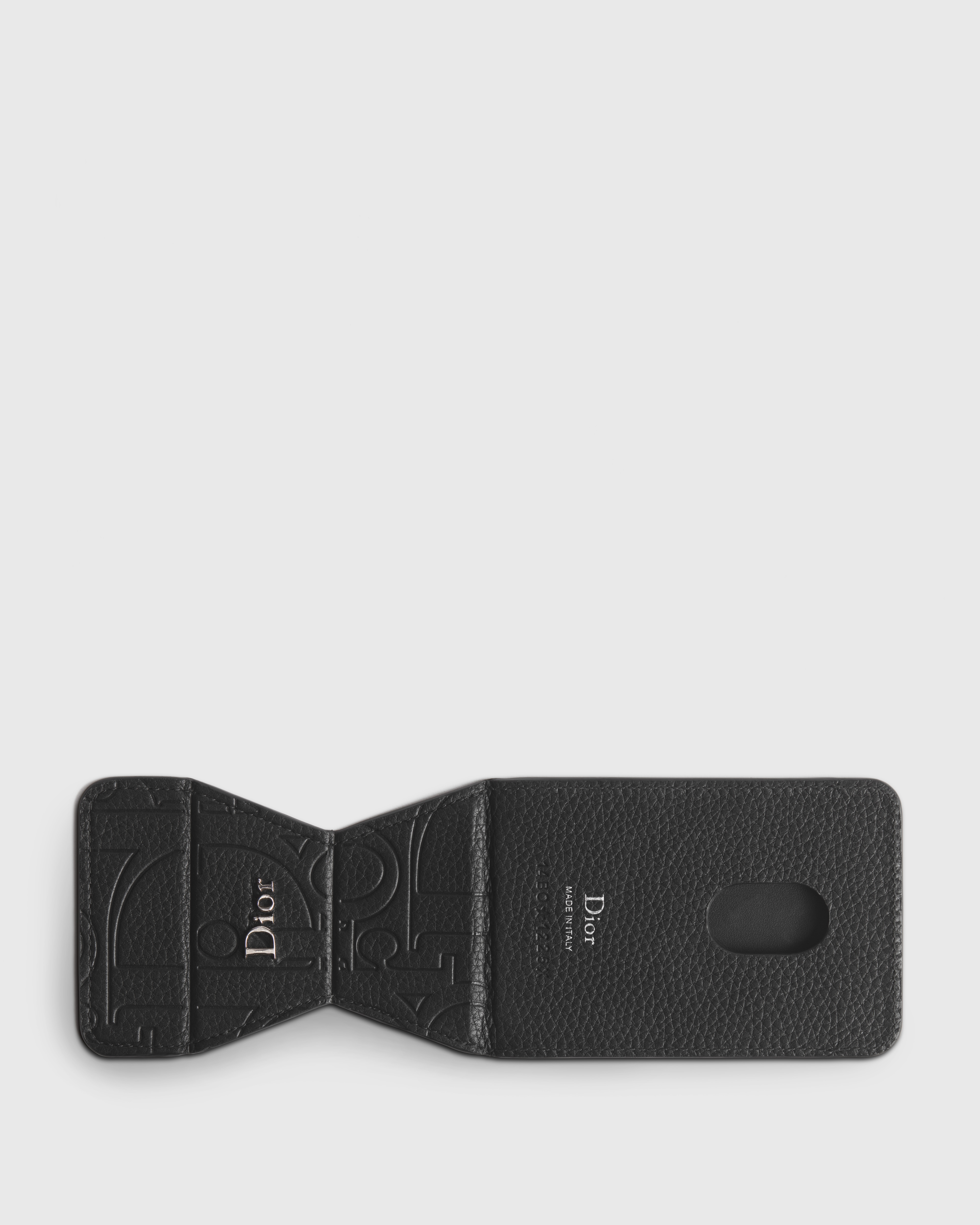 Card Holder with Magnetic Phone Stand Black Dior Gravity Leather | DIOR