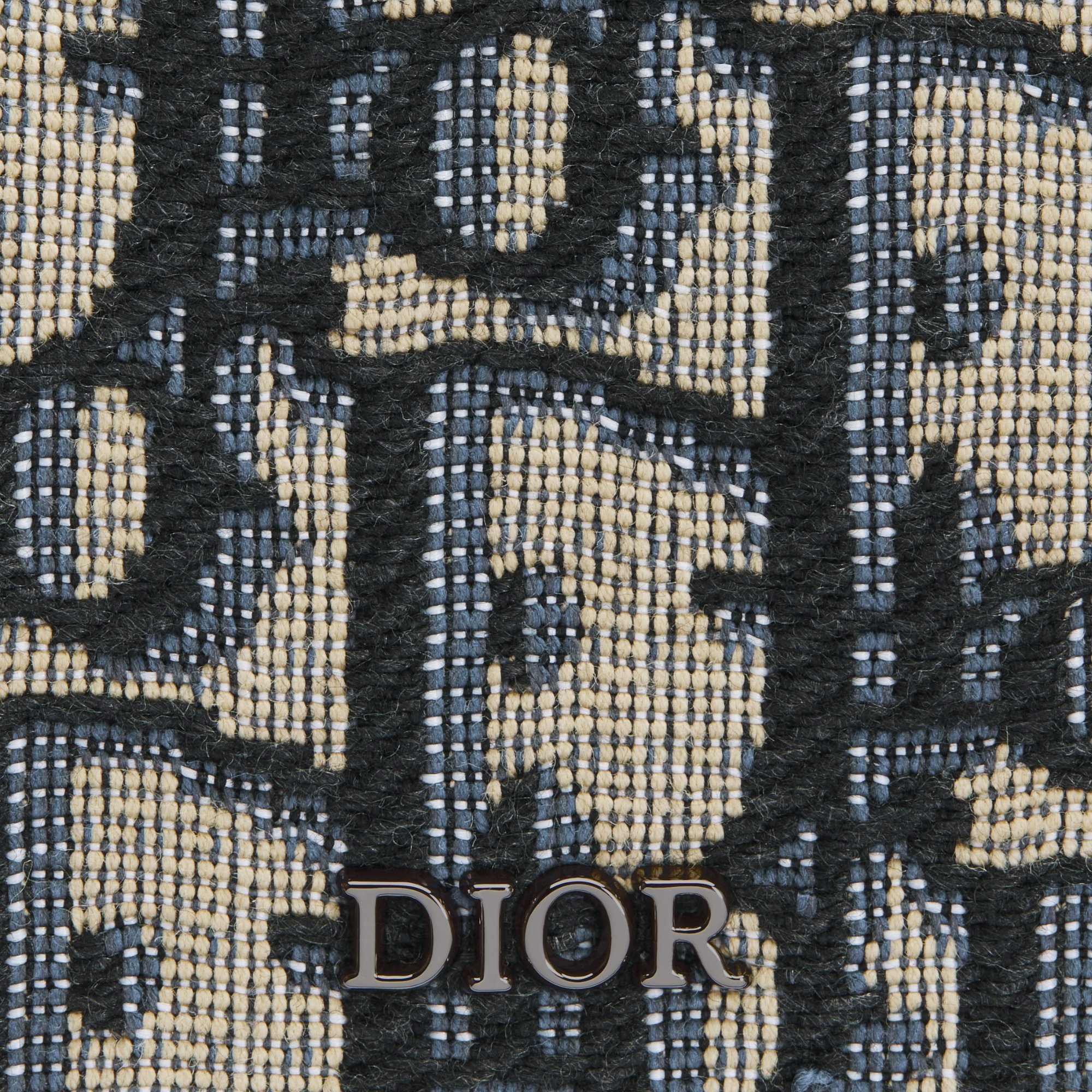 Coin Purse Beige and black Maxi Dior Oblique jacquard | DIOR