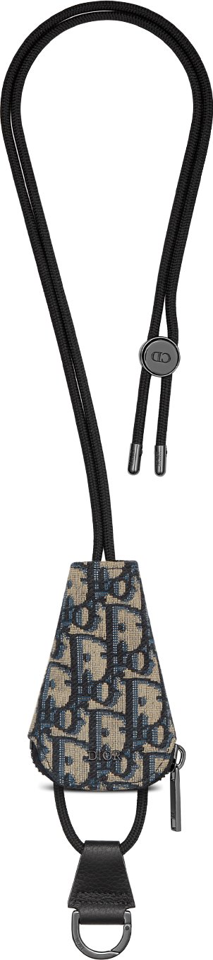 D-Touch Keyring Beige and Black Dior Oblique Jacquard | DIOR