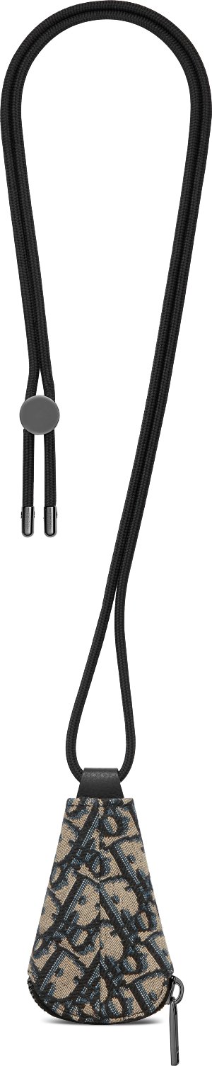 D-Touch Keyring Beige and Black Dior Oblique Jacquard | DIOR