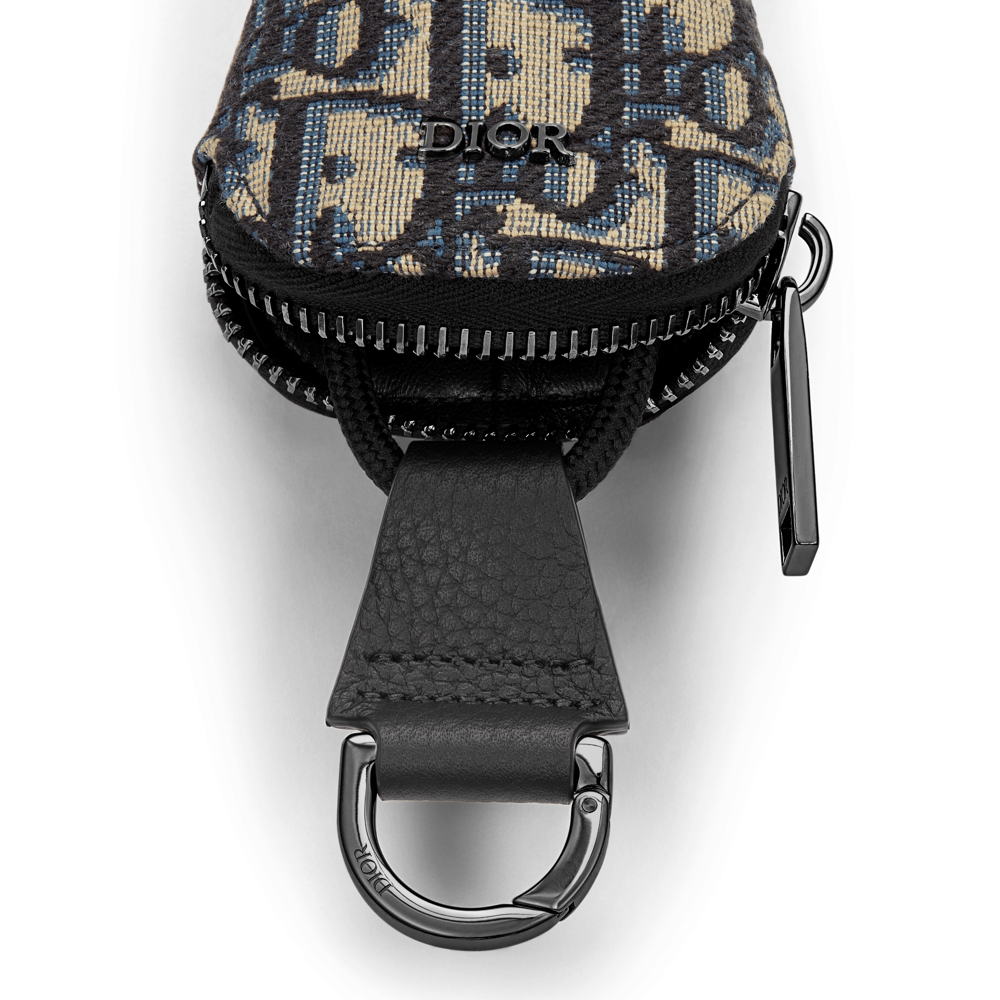 Key Ring Beige and Black Dior Oblique Jacquard | DIOR