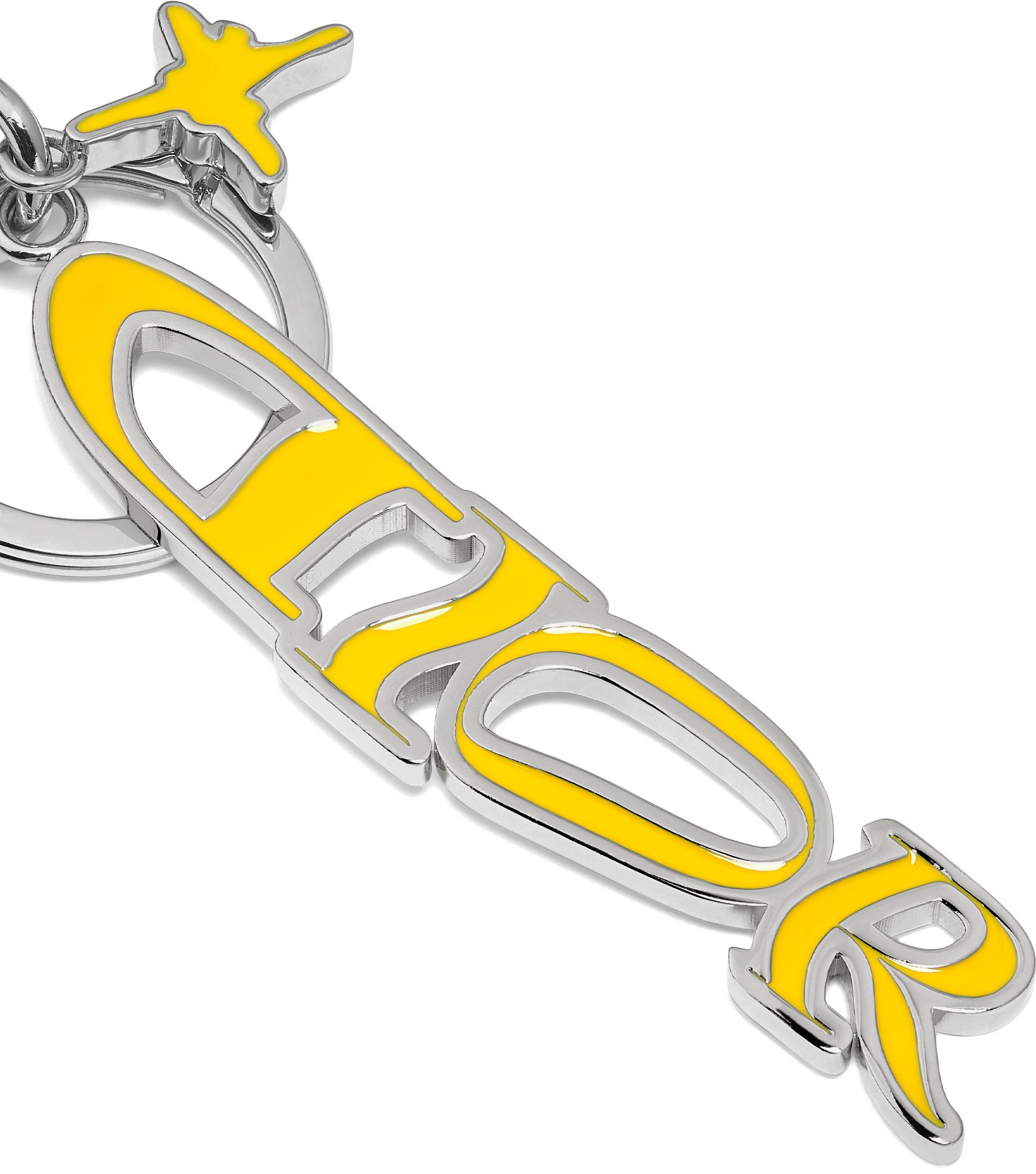 DIOR AND LEWIS HAMILTON Key Ring Palladium-Finish Brass and Yellow ...