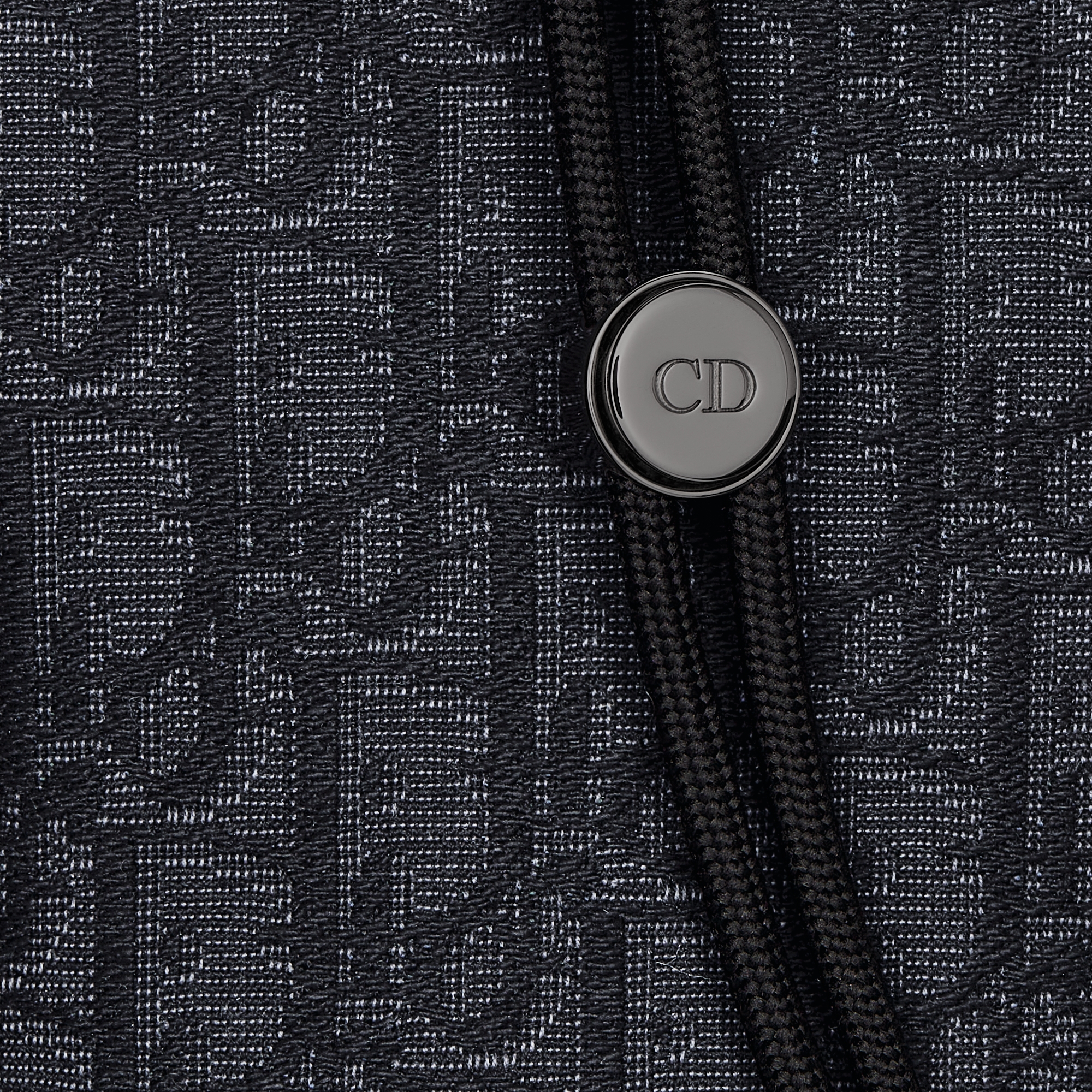 Phone Pouch Black Dior Oblique Jacquard and Black Grained Calfskin | DIOR