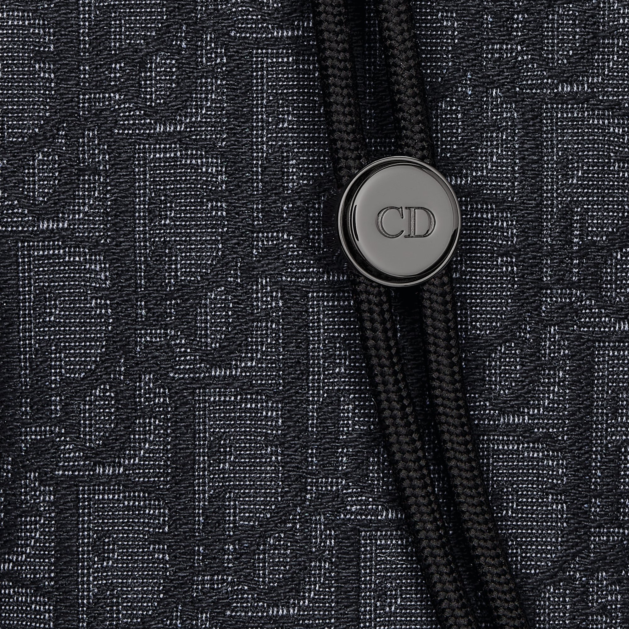 Phone Pouch Black Dior Oblique Jacquard and Black Grained Calfskin | DIOR