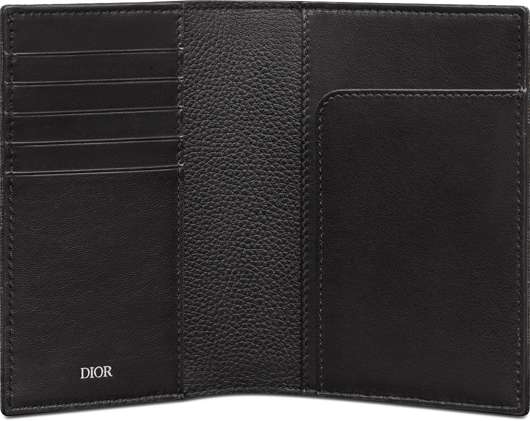 Passport Cover Black Dior Gravity Leather | DIOR