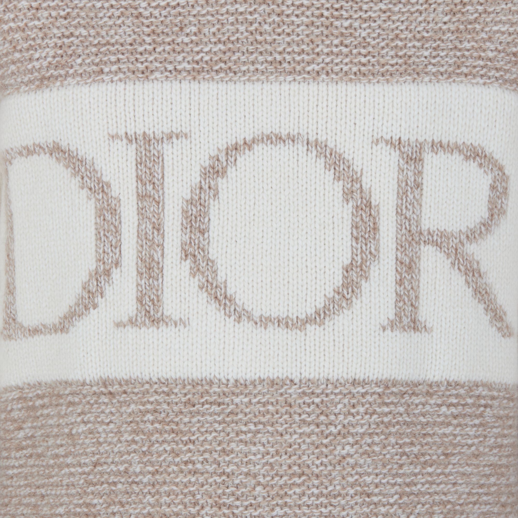 Sweater Heathered Beige and Ivory Wool Tricot Knit and Cashmere | DIOR