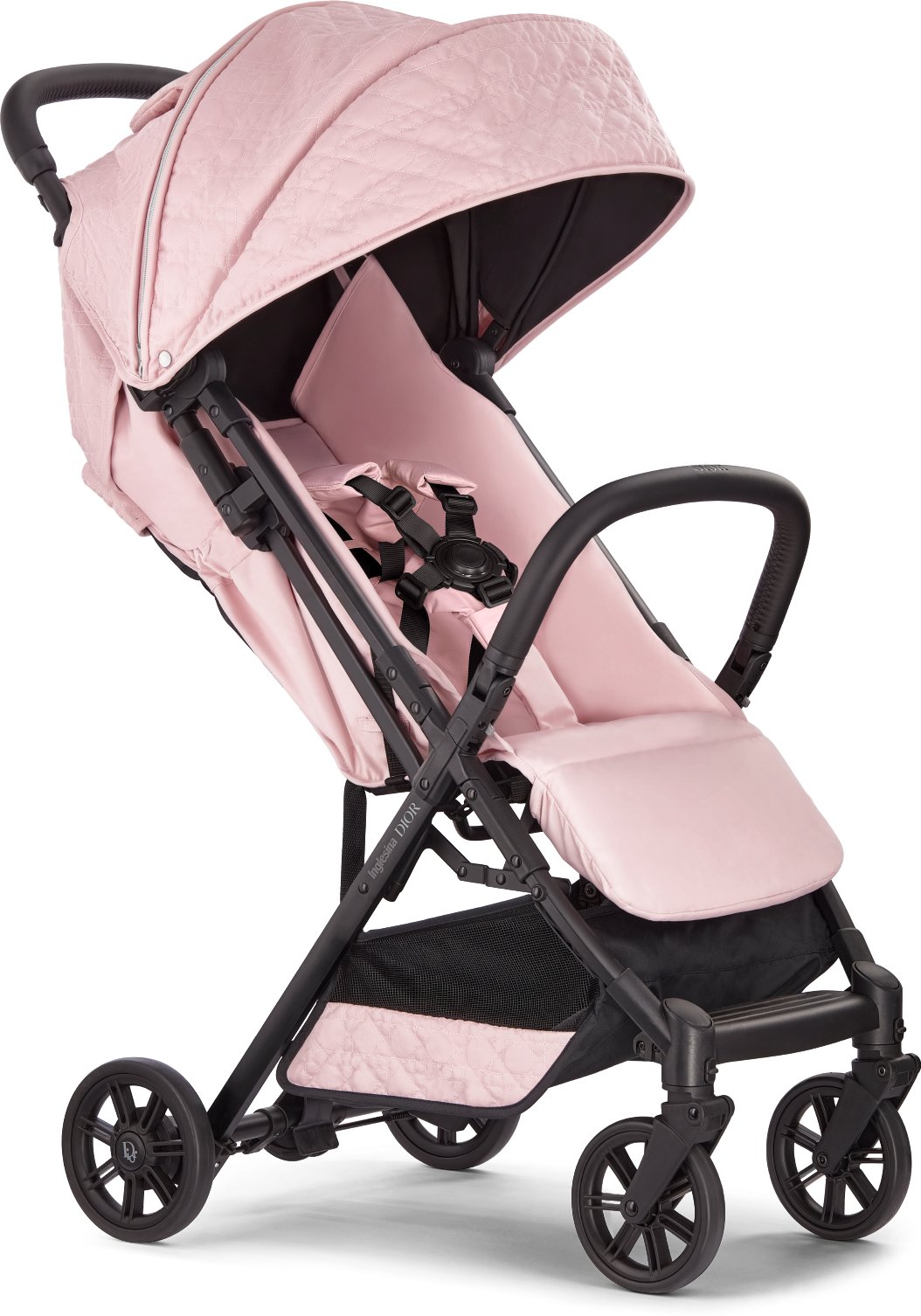 Stroller Powder Pink Water-Repellent Cannage Fabric | DIOR