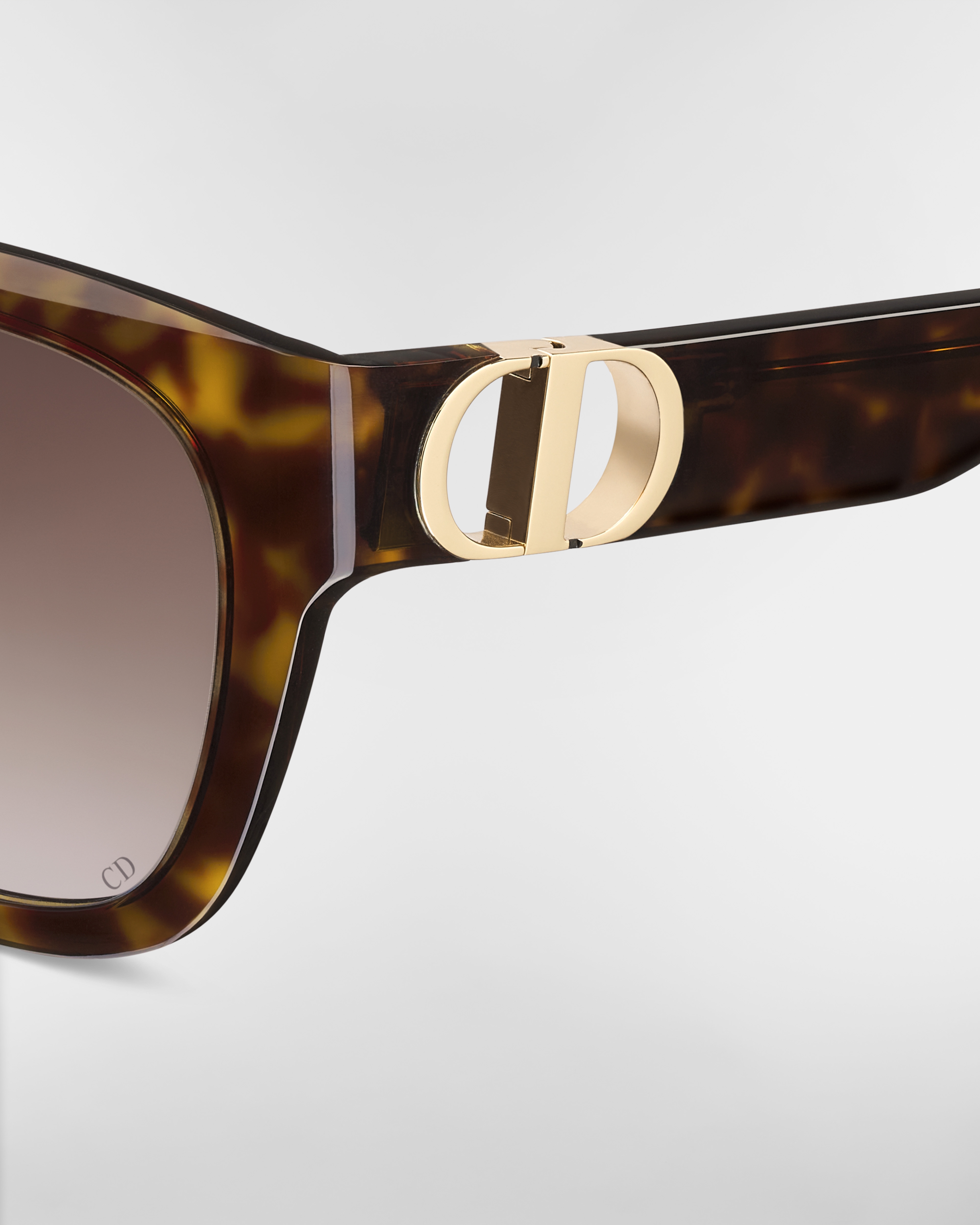 30Montaigne S10F Brown Tortoiseshell-Effect Square Sunglasses | DIOR