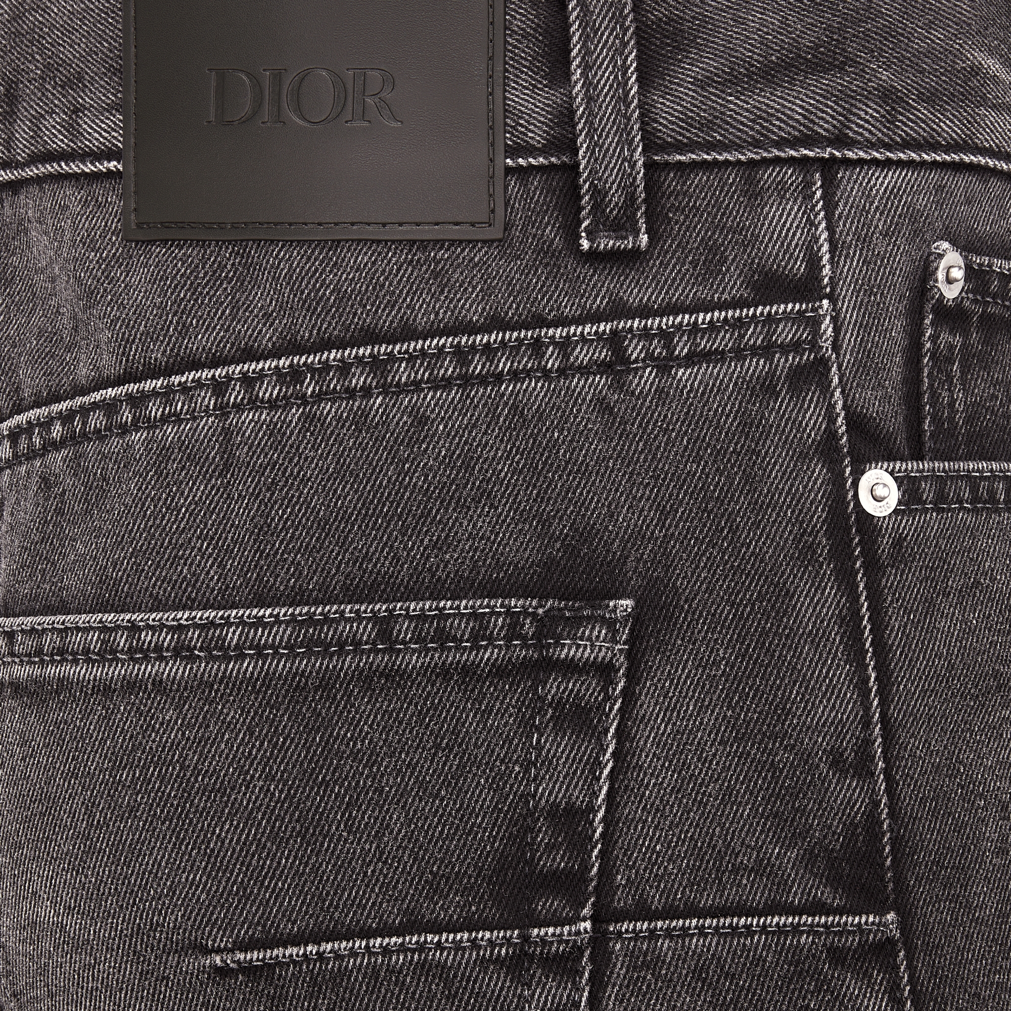Straight Jeans Gray Cotton Twill | DIOR