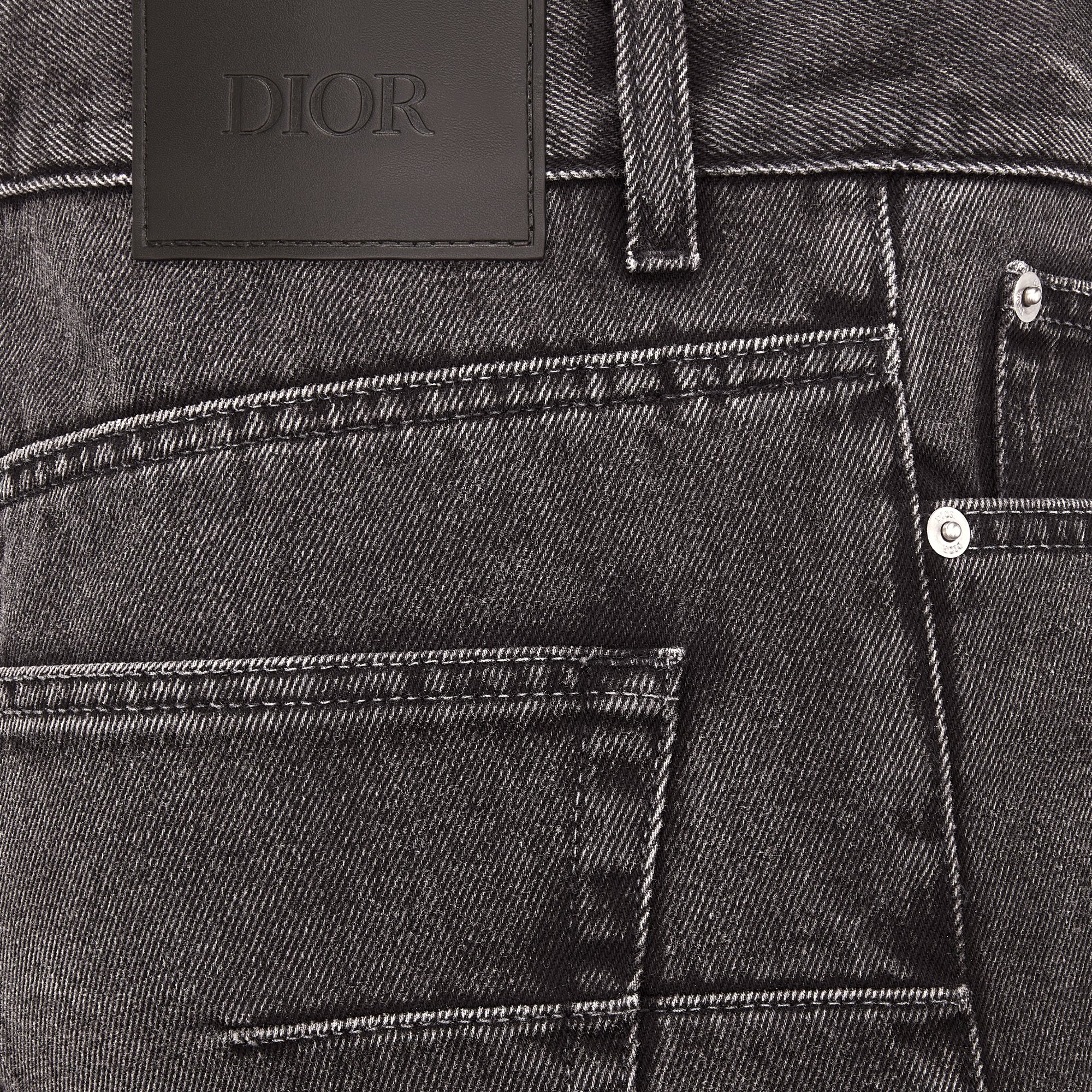Jeans mit geradem Schnitt Baumwolltwill in Grau | DIOR