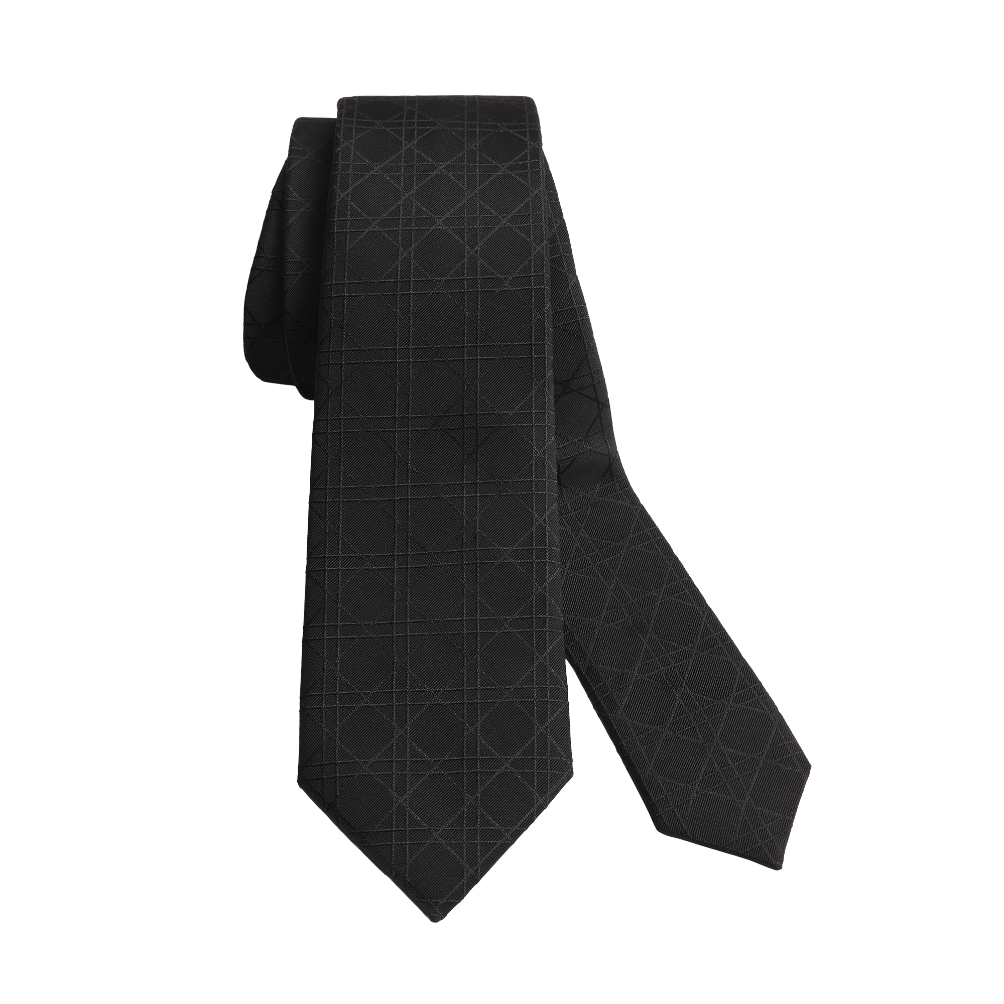 Cannage Tie Black Silk | DIOR