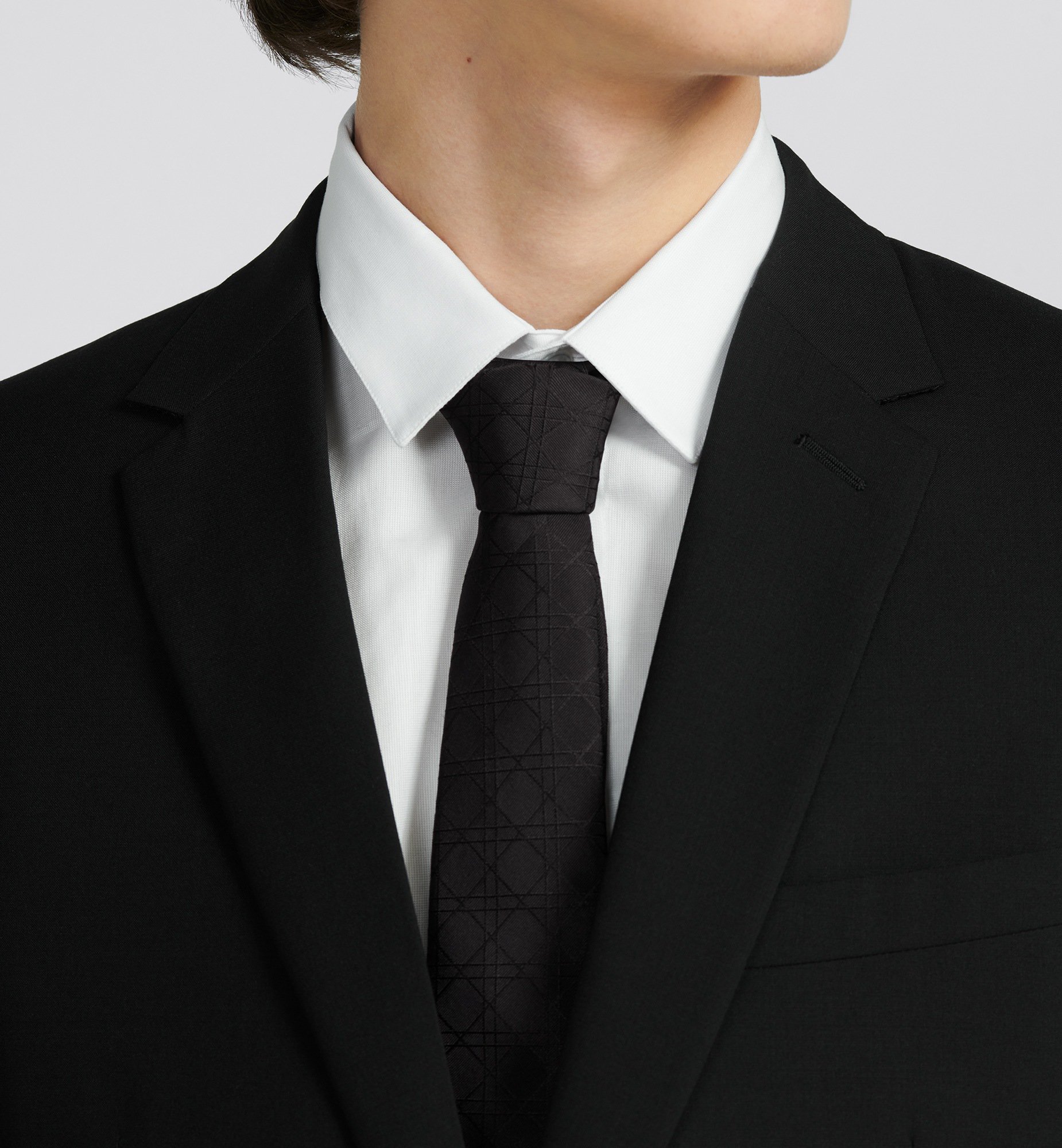 Corbata Cannage Seda negra | DIOR