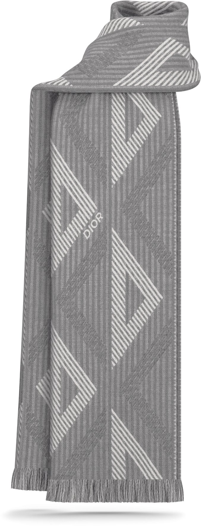 CD Diamond Scarf Gray Wool | DIOR