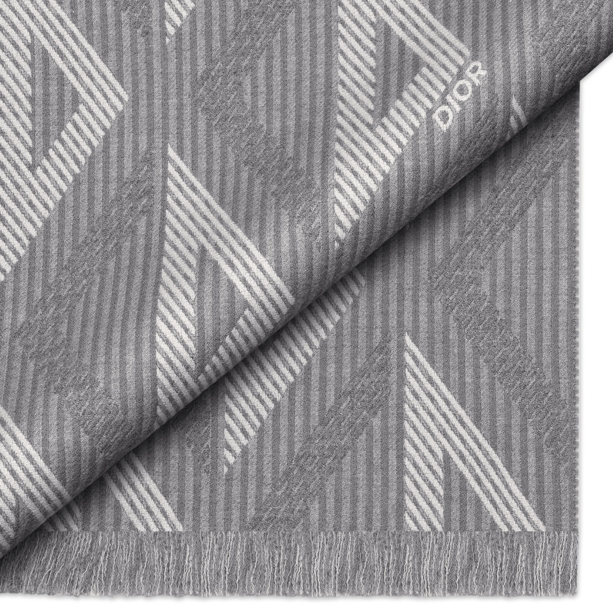 CD Diamond Scarf Gray Wool | DIOR