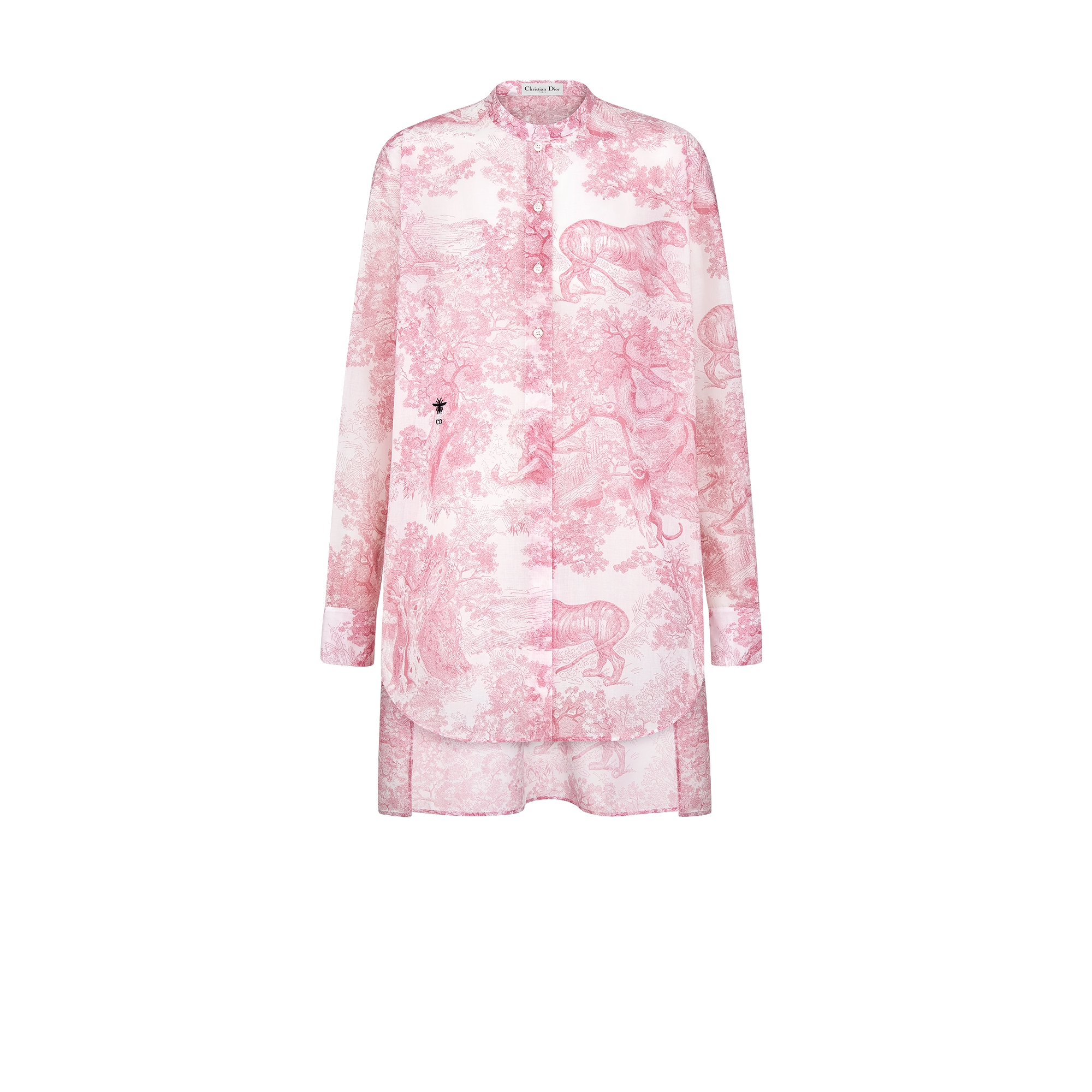 Blusa lunga Dioriviera Mussola di cotone bianca con motivo Toile de ...