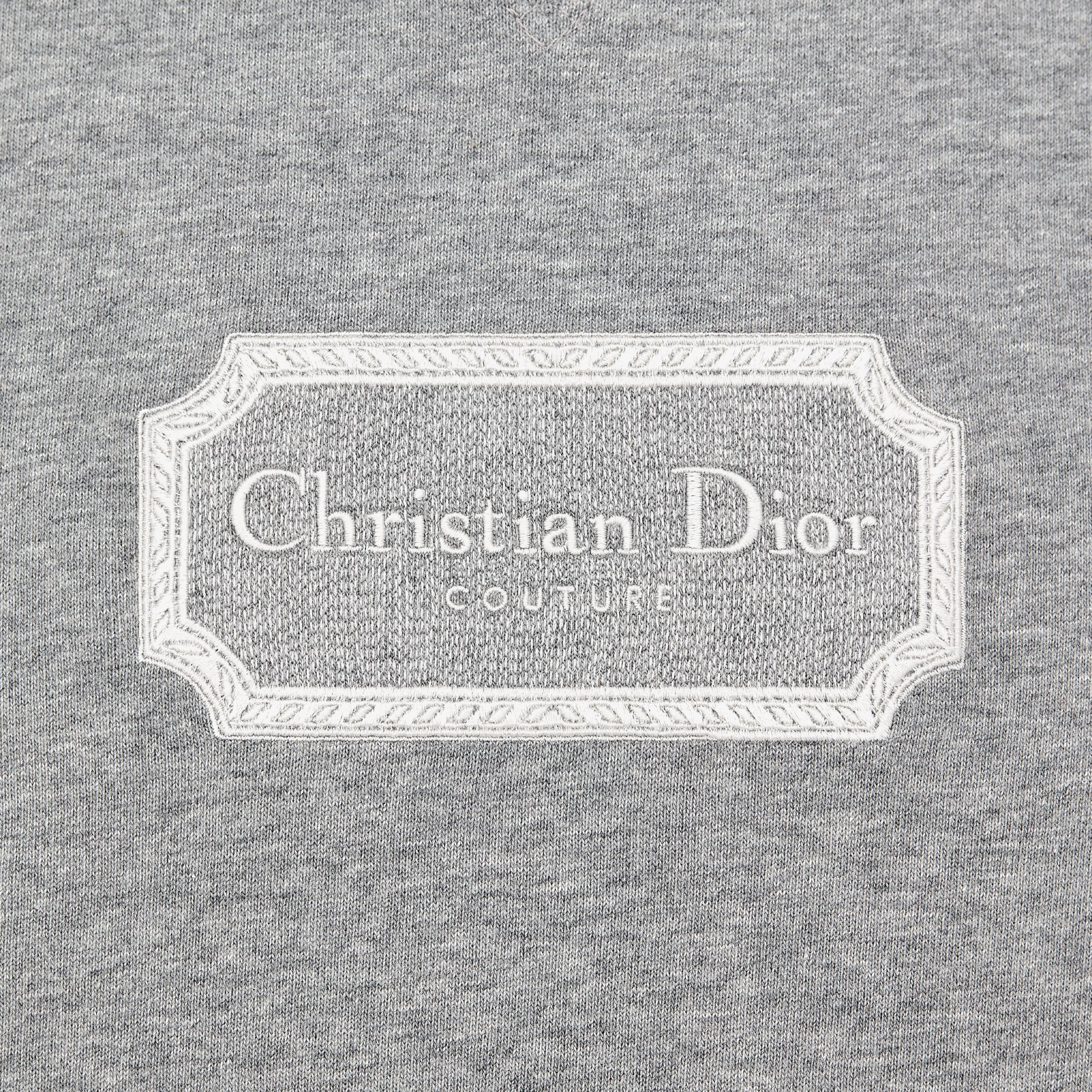 Christian Dior Couture T-Shirt, Relaxed Fit Gray Cotton Jersey | DIOR