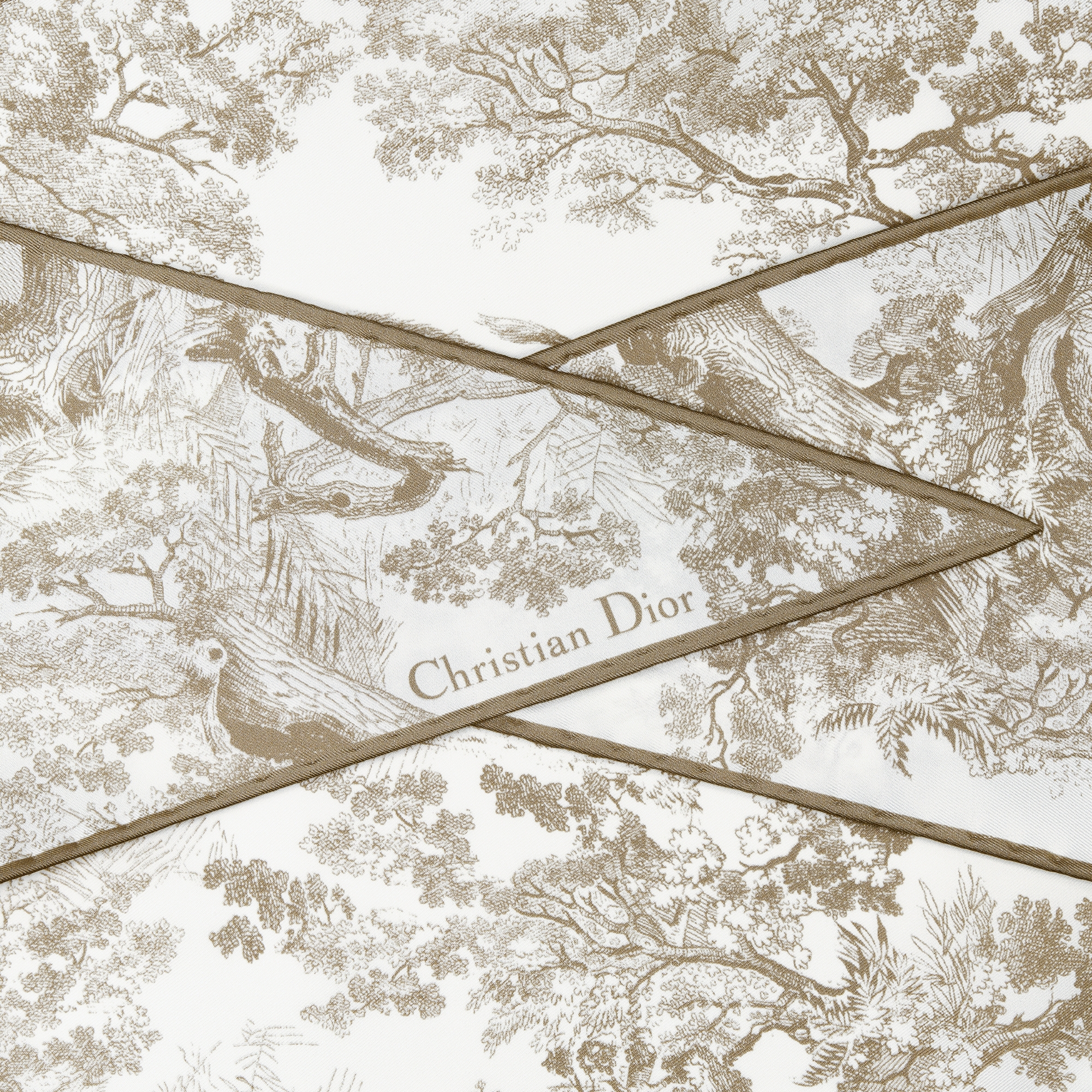 Dioriviera Toile de Jouy Sauvage Dior Diamond White and Beige Silk ...