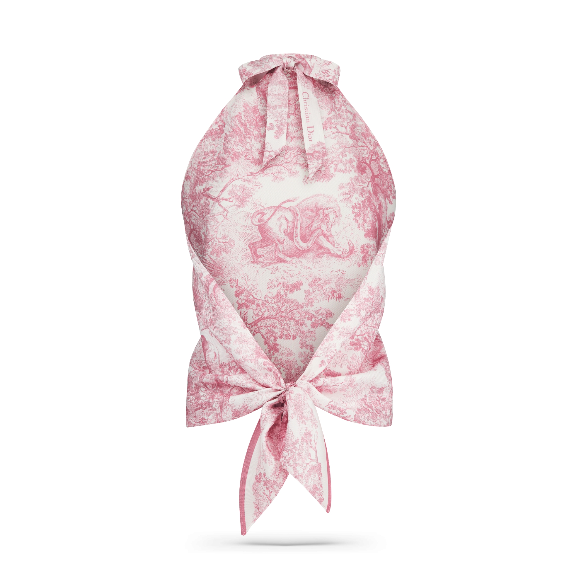 Dior Silk Top Toile de Jouy Sauvage Dioriviera Twill di seta bianco e ...