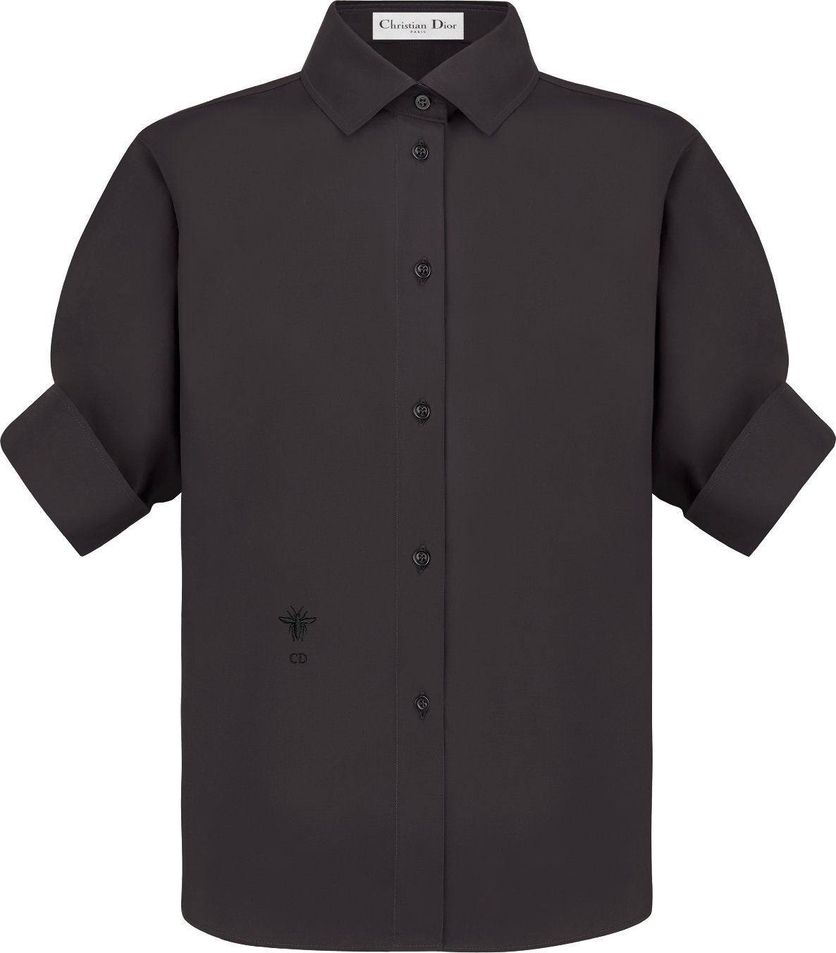 Blouse with Puff Sleeves White Cotton Poplin | DIOR