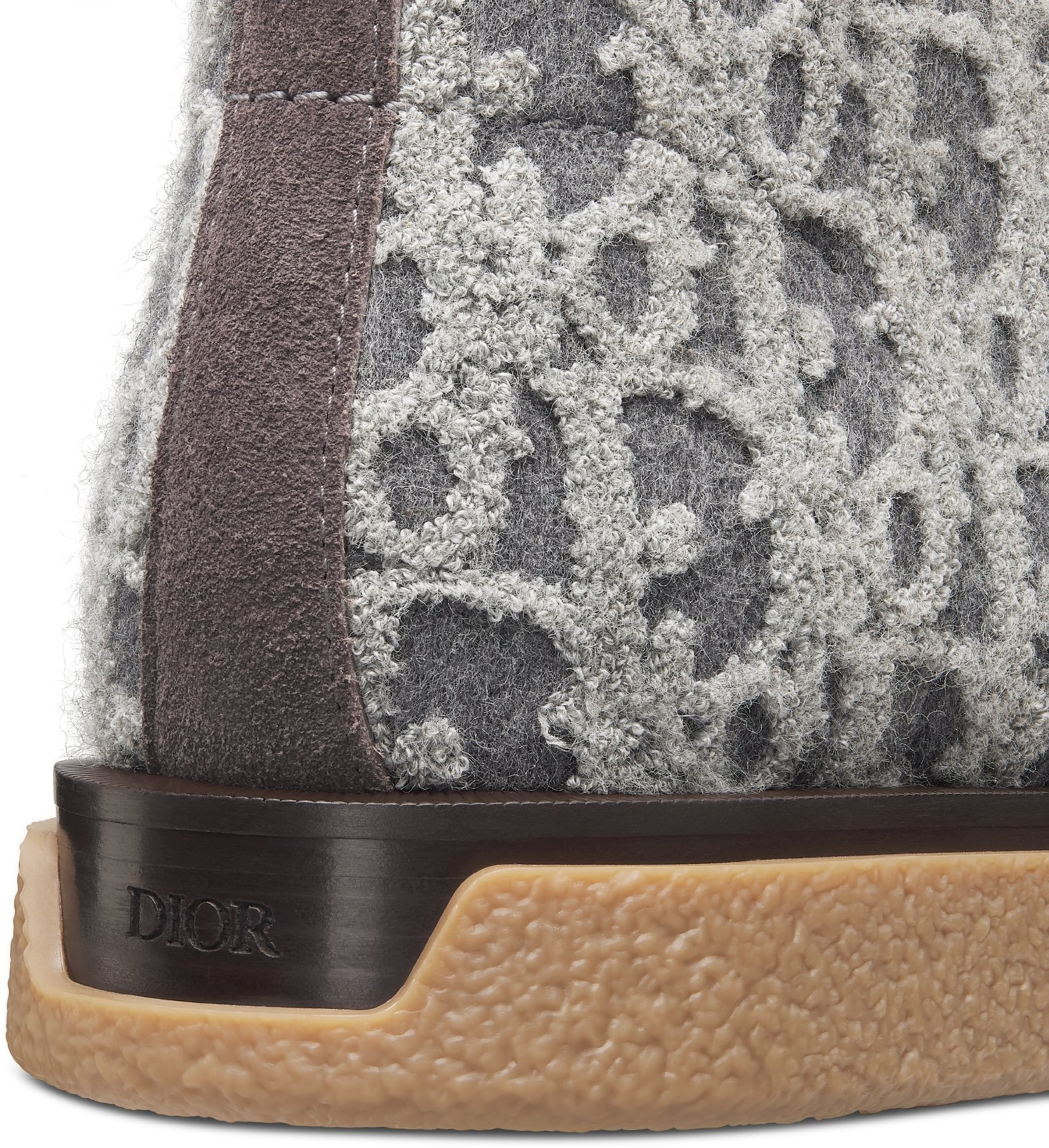 Dior Sahara Chukka Boot Gray Dior Oblique Embroidered Wool Felt | DIOR