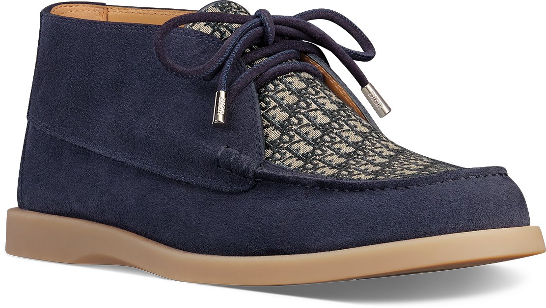 Dior Granville Chukka Boot Navy Blue Suede with Beige and Black Dior ...