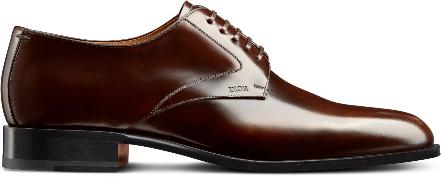 Dior Timeless Derby Shoe Deep Brown Polished Calfskin | DIOR