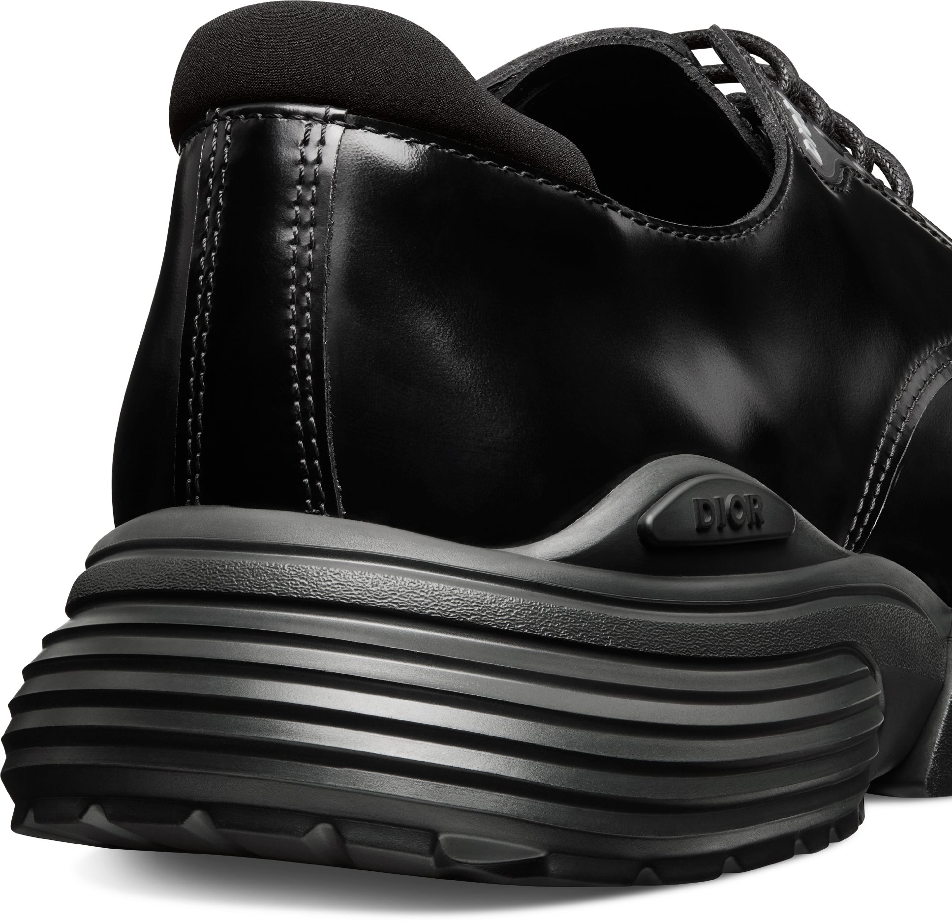 Scarpa Derby Dior Combat Pelle di vitello lucida nera | DIOR