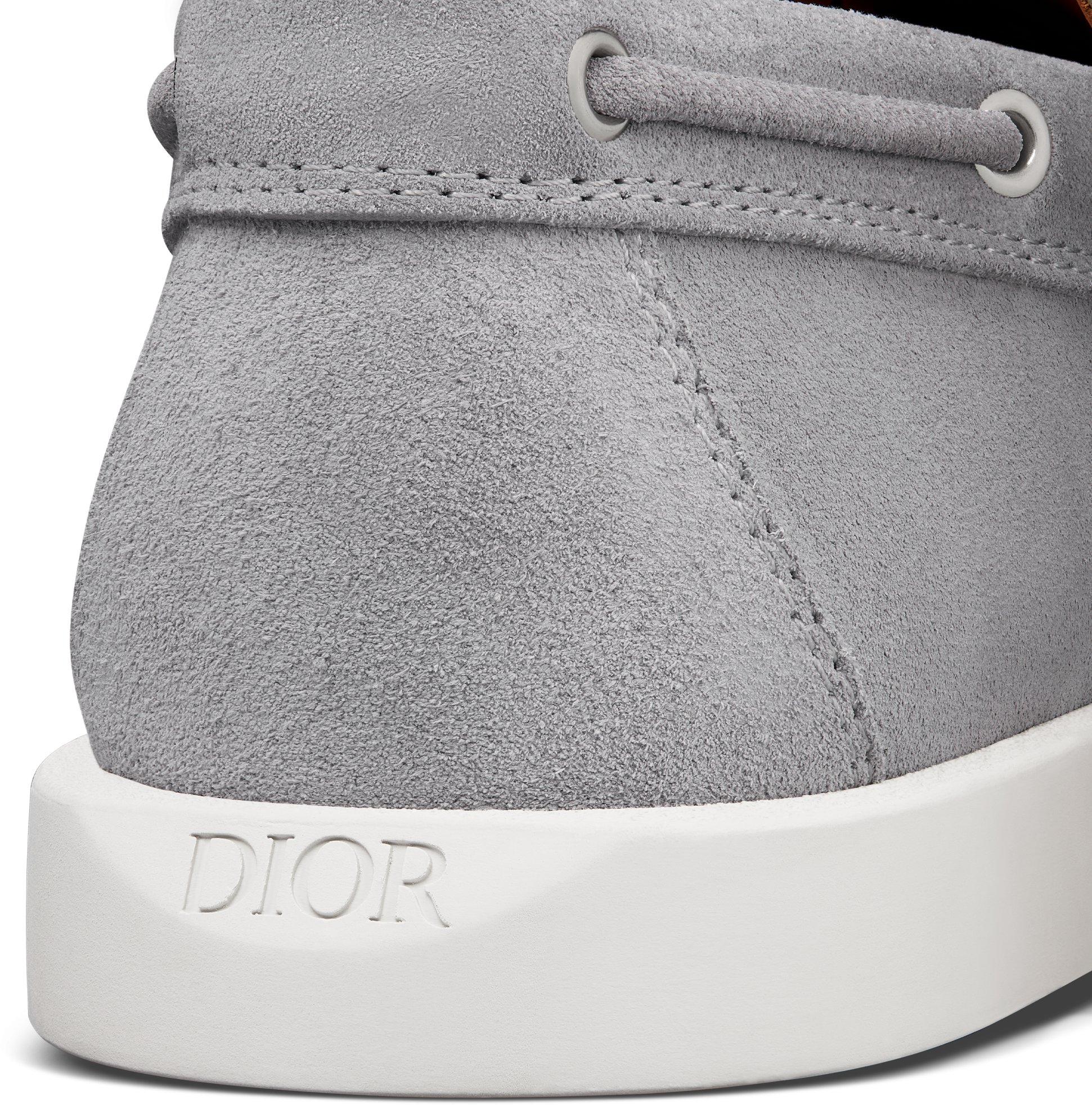 Dior Granville Boat Shoe Dior Gray Suede and Dior Oblique Jacquard | DIOR