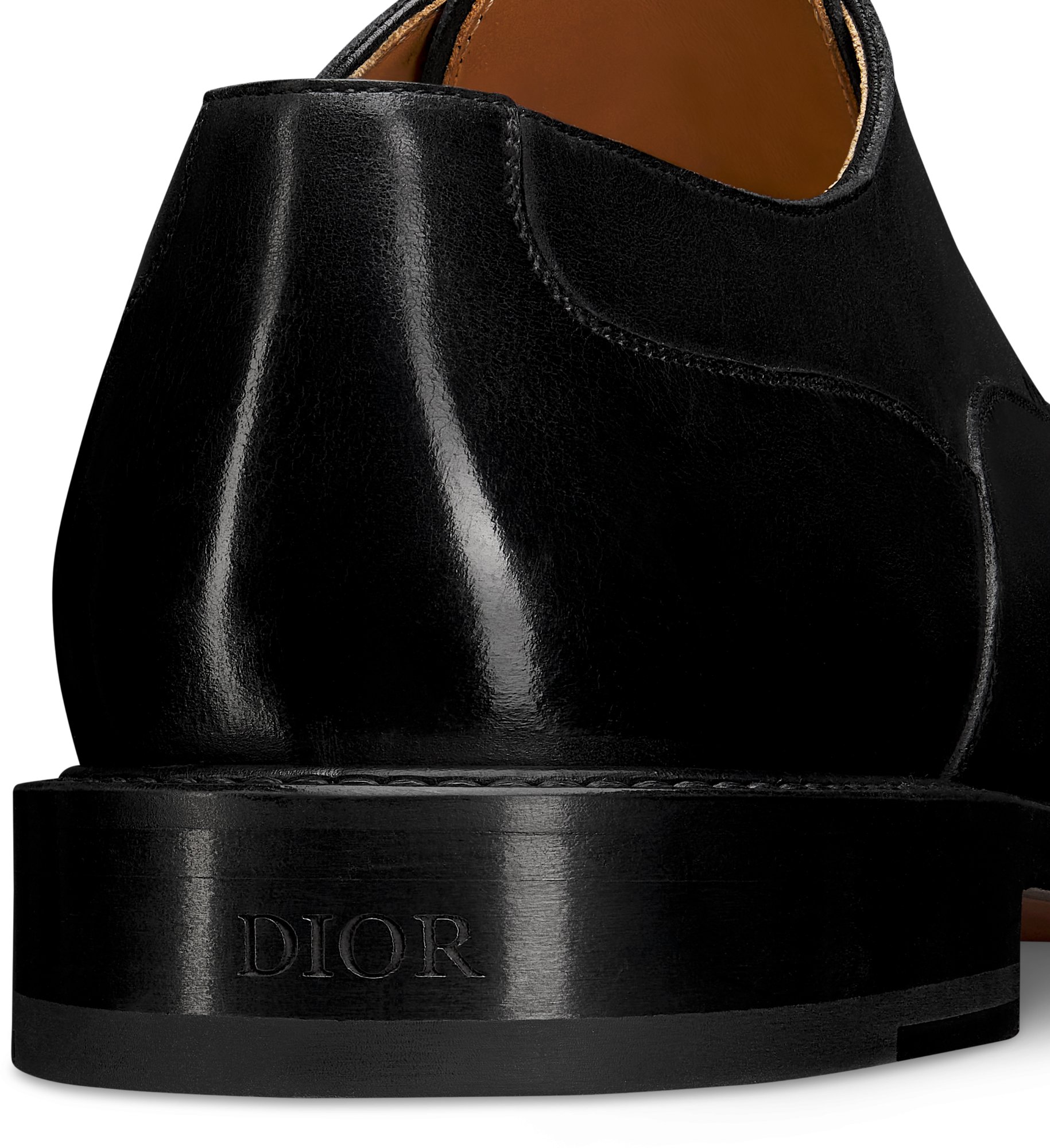 Dior Embassy Oxford Shoe Black Calfskin with Patina Finish | DIOR