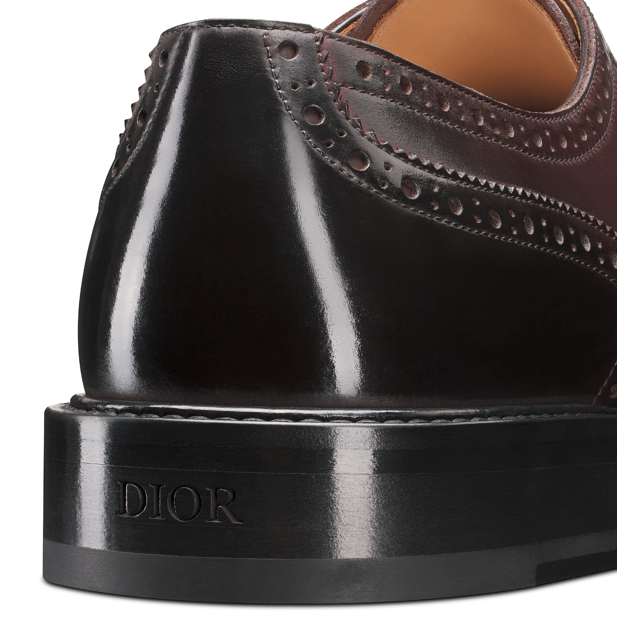 Zapato Derby brogue Dior Embassy Piel de becerro marrón patinada | DIOR