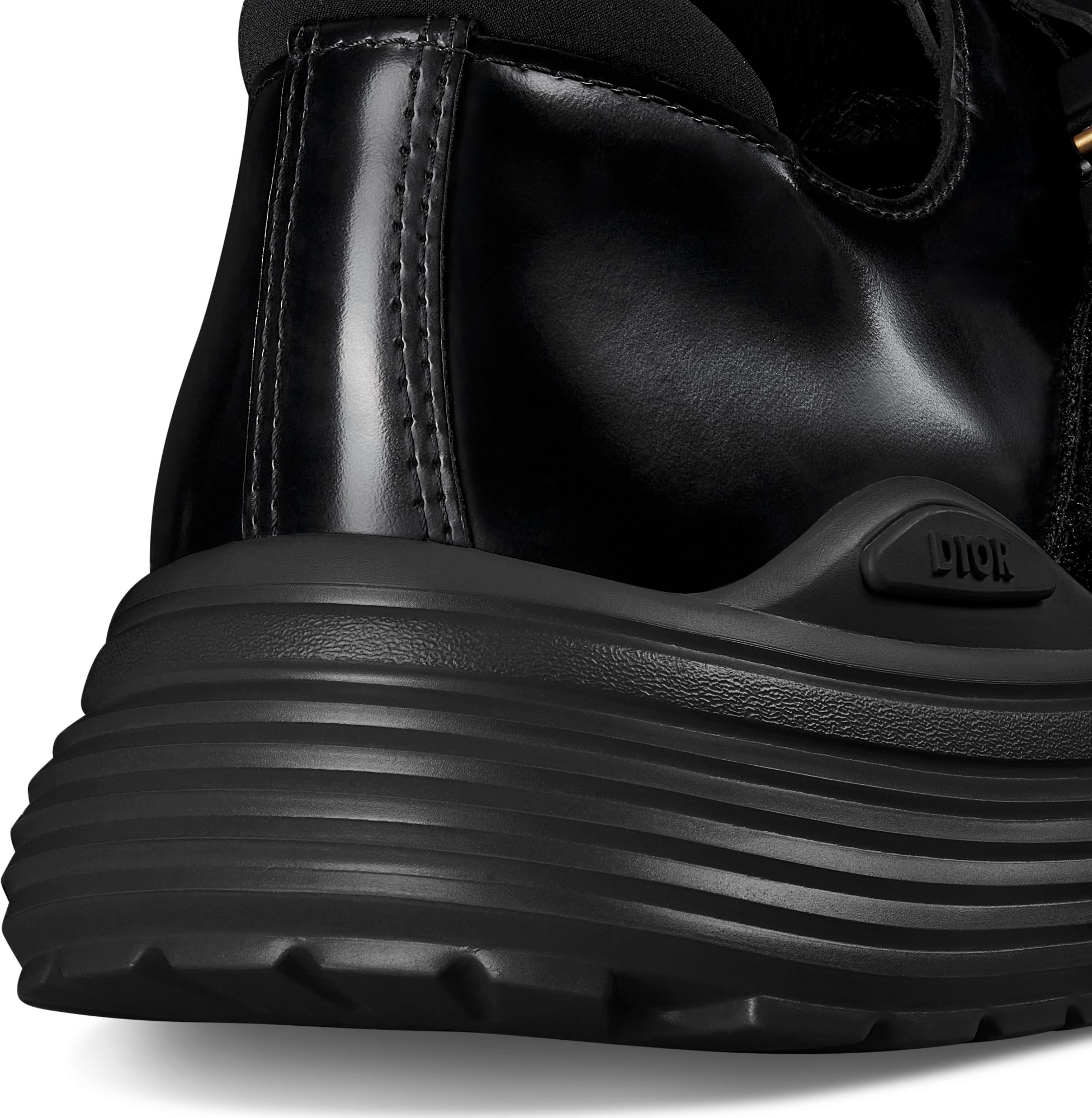 Scarpa Derby monk Dior Combat Pelle di vitello lucida nera | DIOR