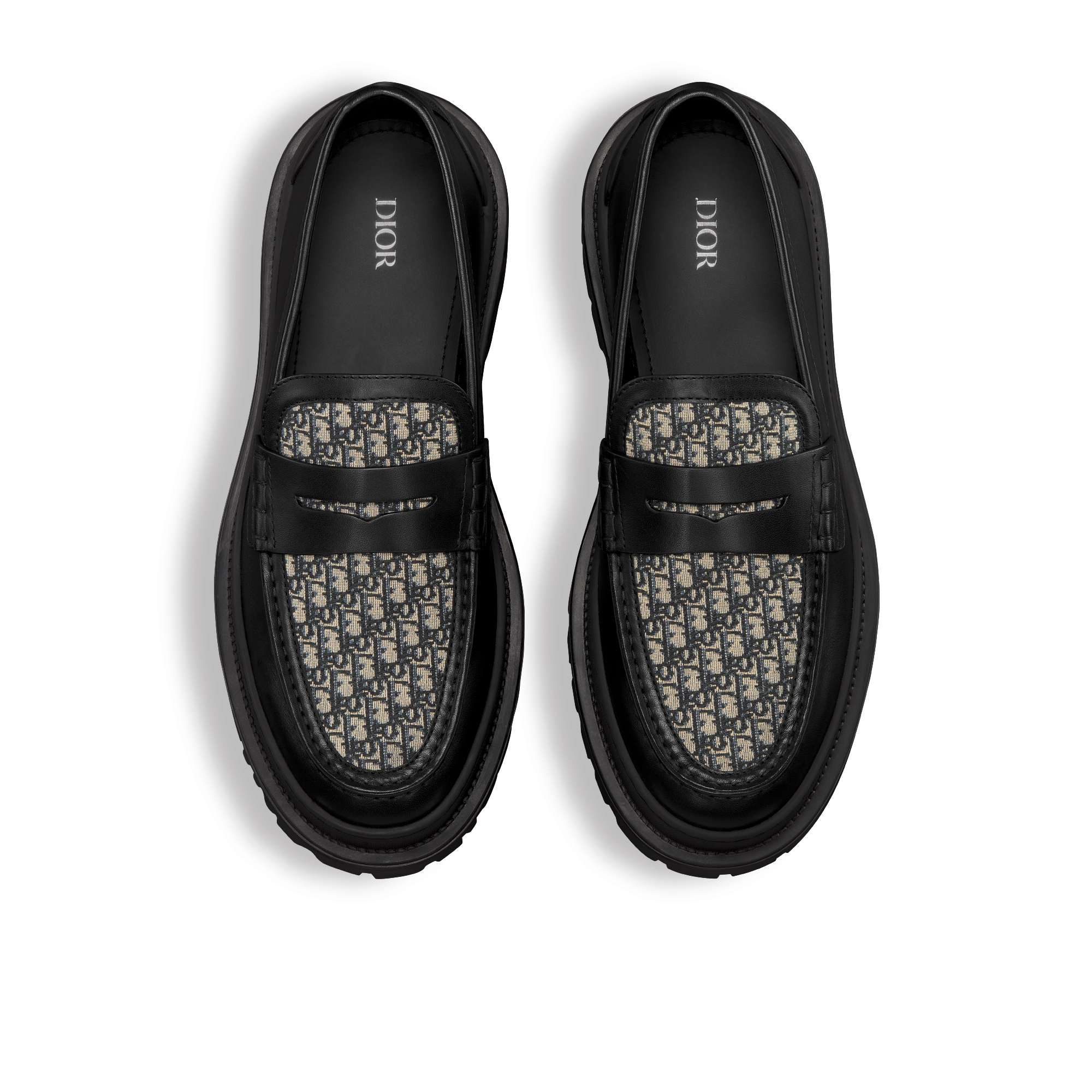 Dior Explorer Loafer Black Smooth Calfskin and Beige and Black Dior ...