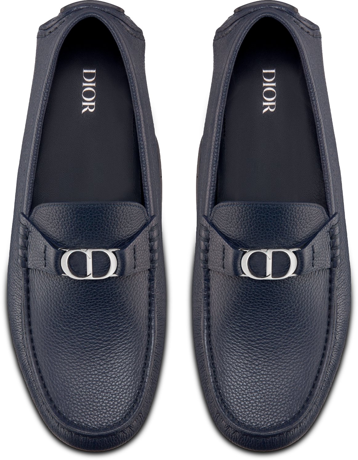 Dior Odéon Loafer Navy Blue Grained Calfskin | DIOR