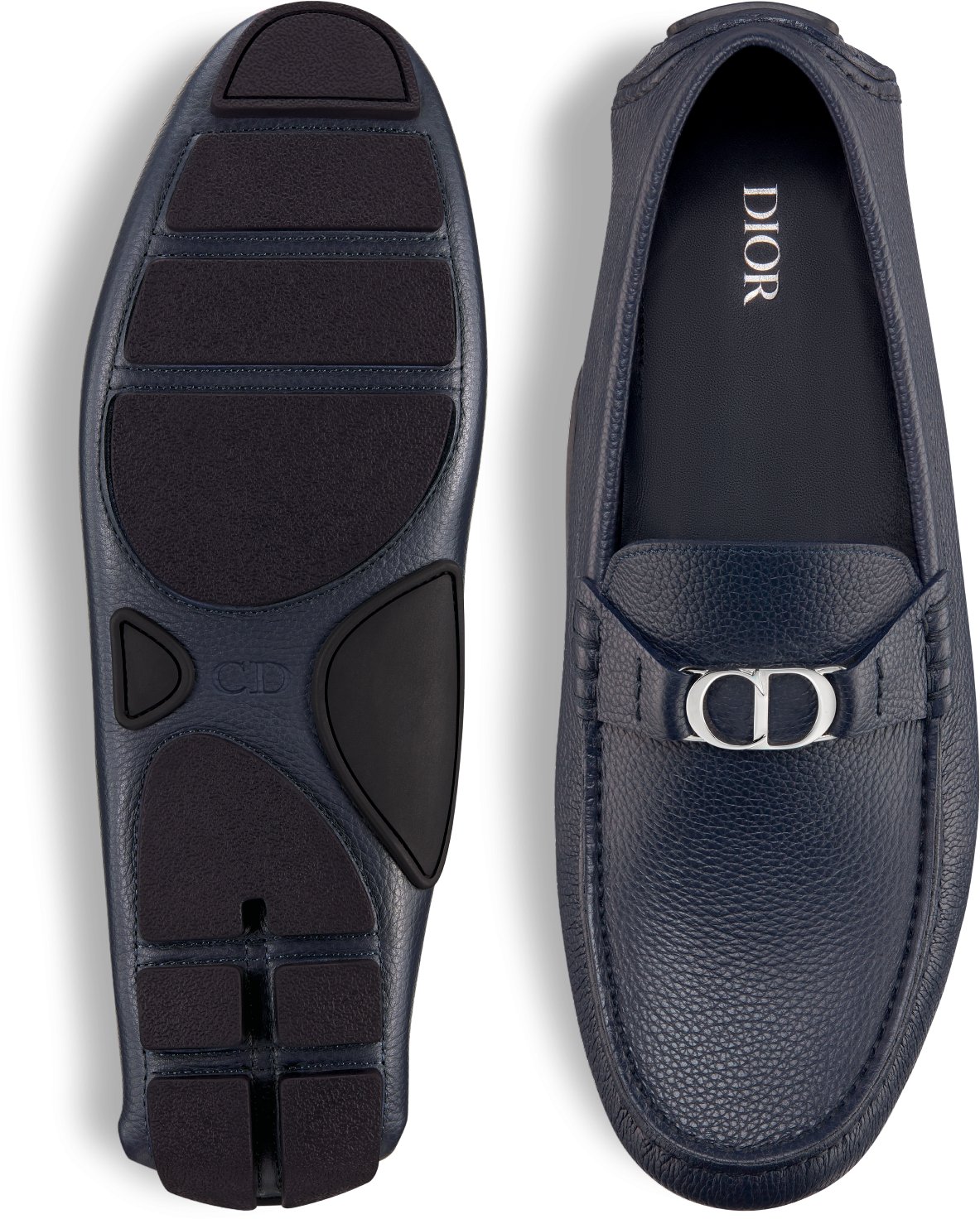 Dior Odéon Loafer Navy Blue Grained Calfskin | DIOR