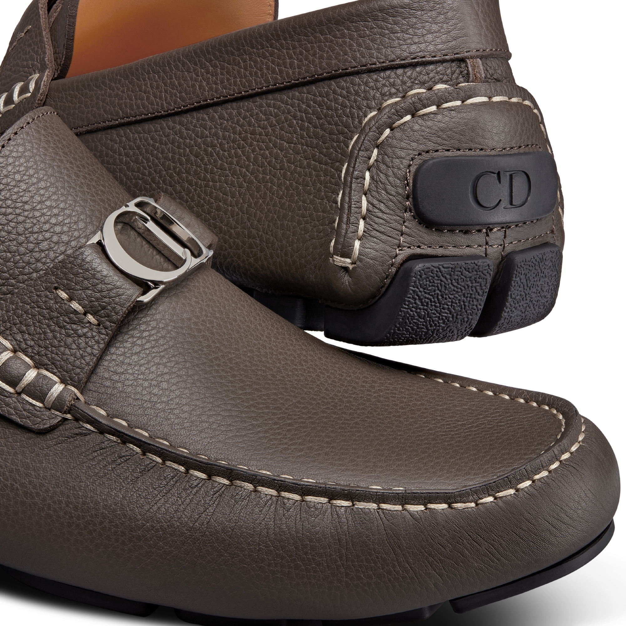 Dior Odéon Loafer Ebony Grained Calfskin | DIOR
