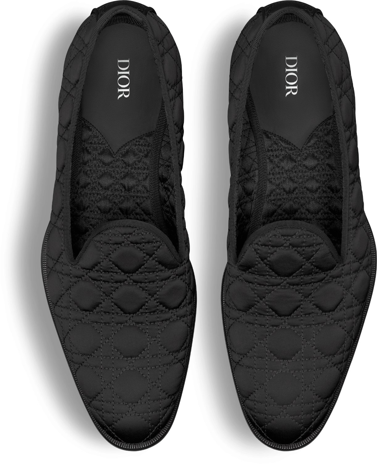 Dior Timeless Loafer Black Kumo Cannage Satin-Finish Nylon | DIOR